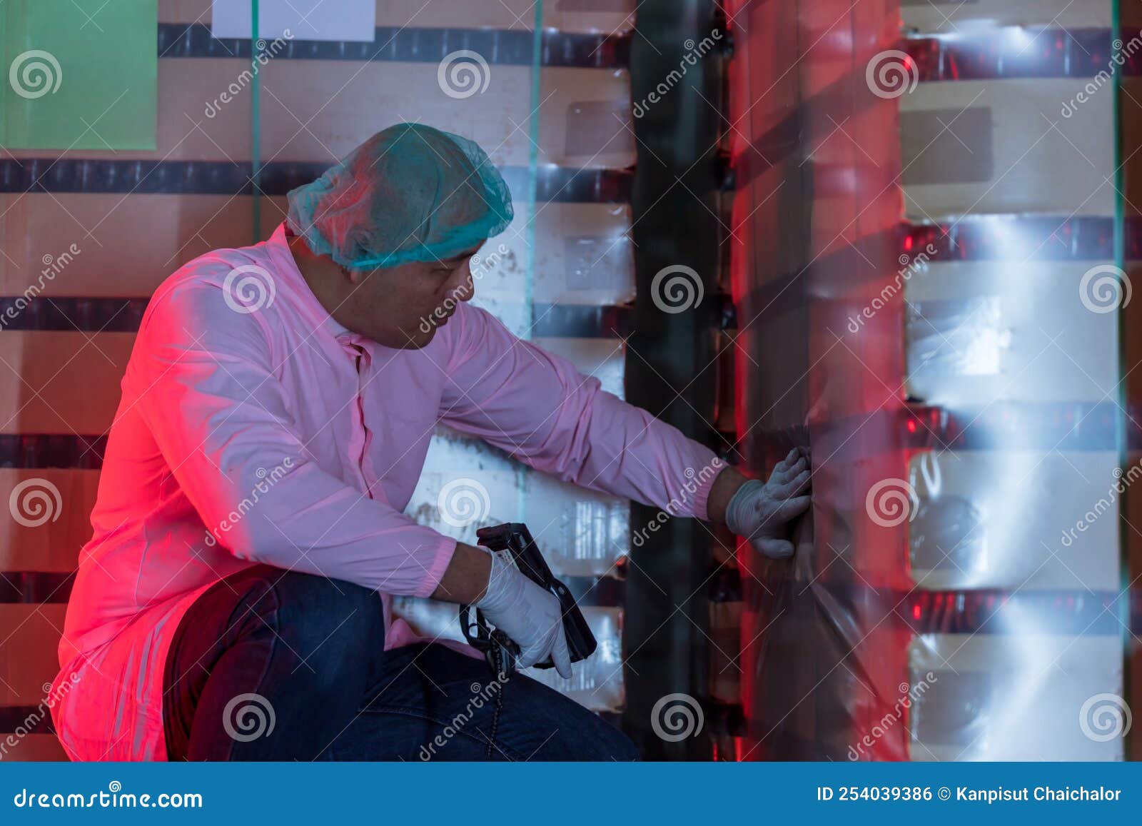 Worker Checking Quality or Checking Stock of Products in Beverage ...