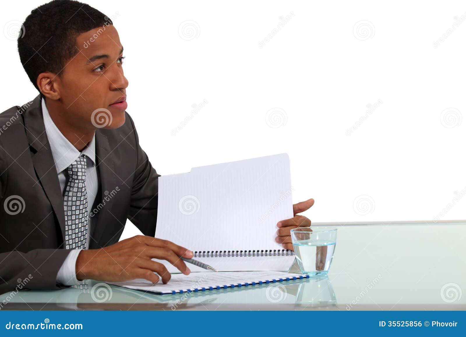 Worker checking report stock photo. Image of book, male - 35525856