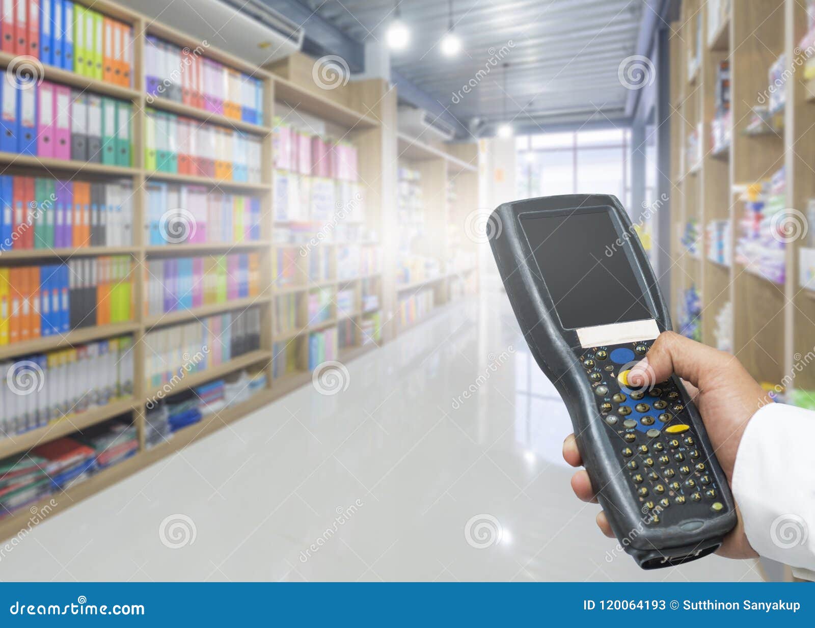 Worker Checking and Scanning Package by Tablet Handheld in Warehouse ...