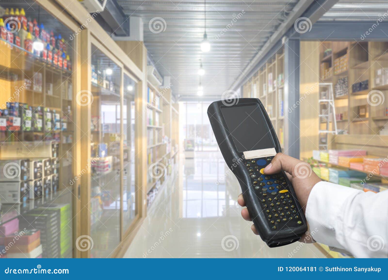 Worker Checking and Scanning Package by Tablet Handheld in Warehouse ...