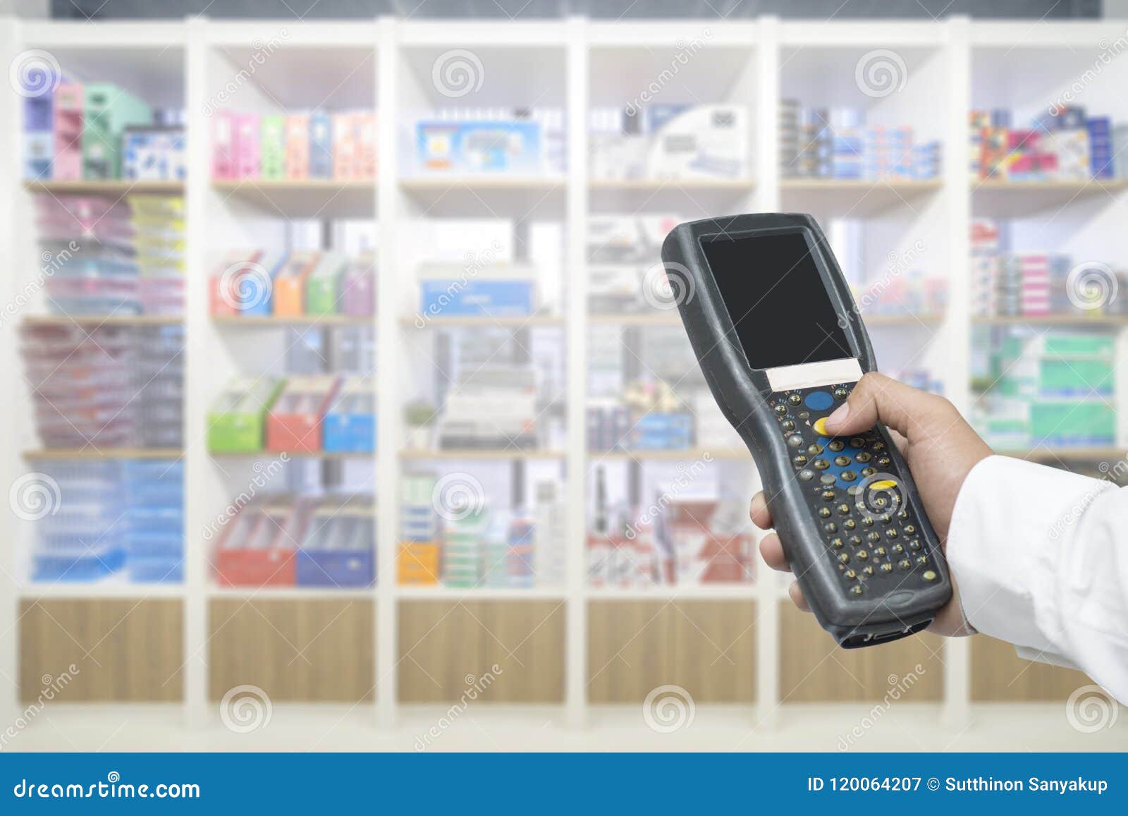 Worker Checking and Scanning Package by Tablet Handheld in Warehouse ...