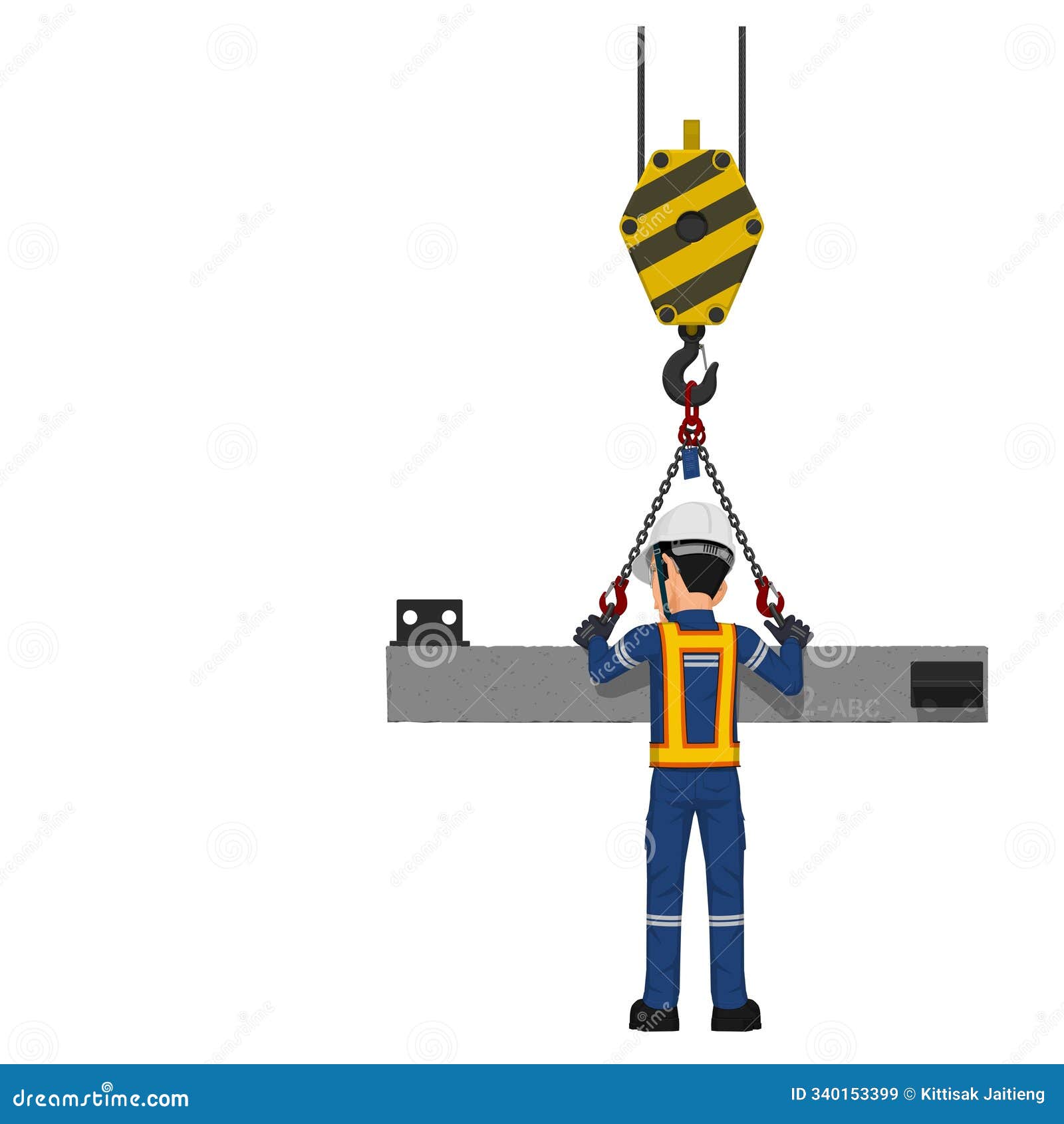 A Worker is Checking Slings and Ensure that the Rigging Angle is ...