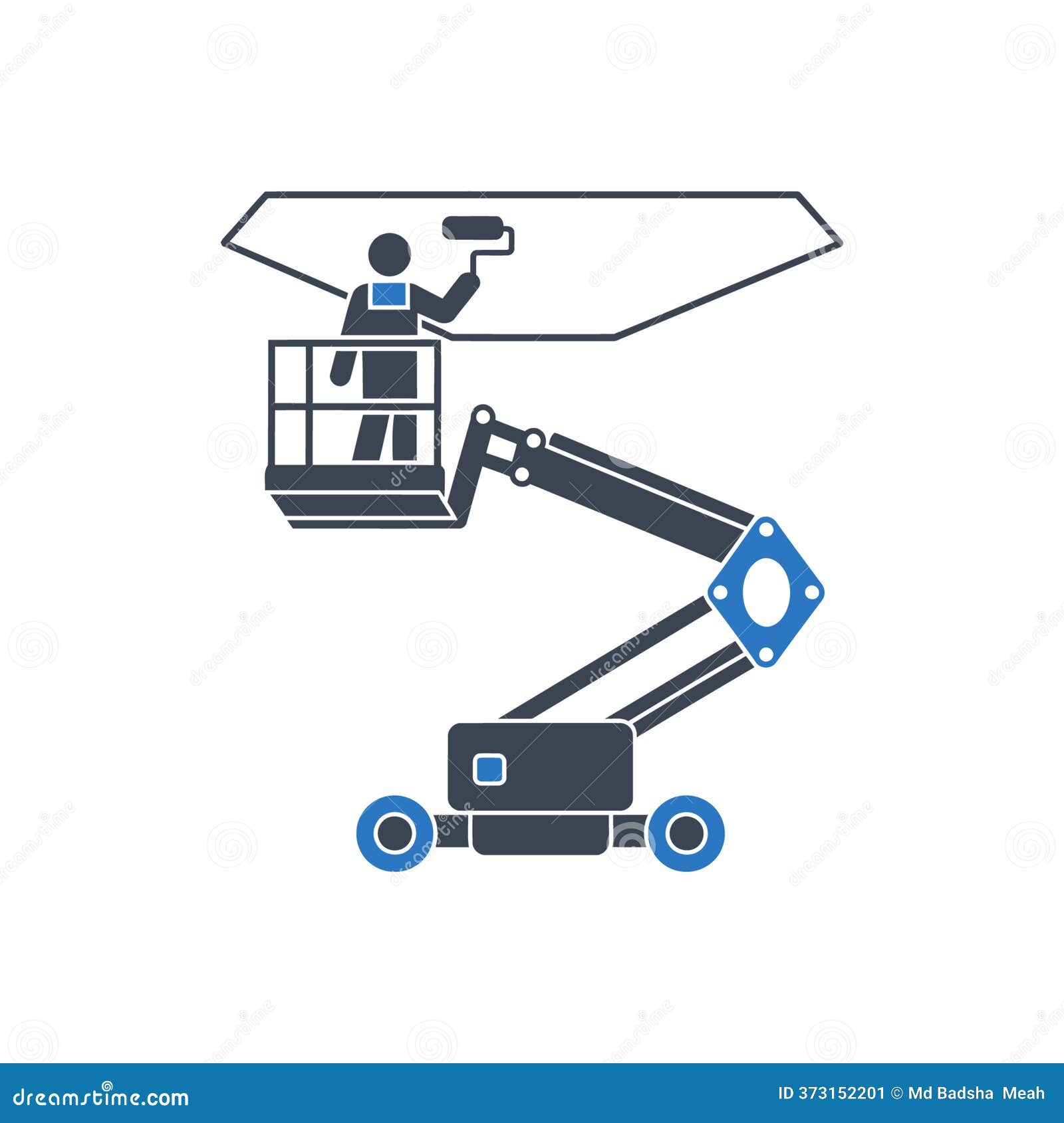 Cherry Picker Cartoon Vector | CartoonDealer.com #21519045