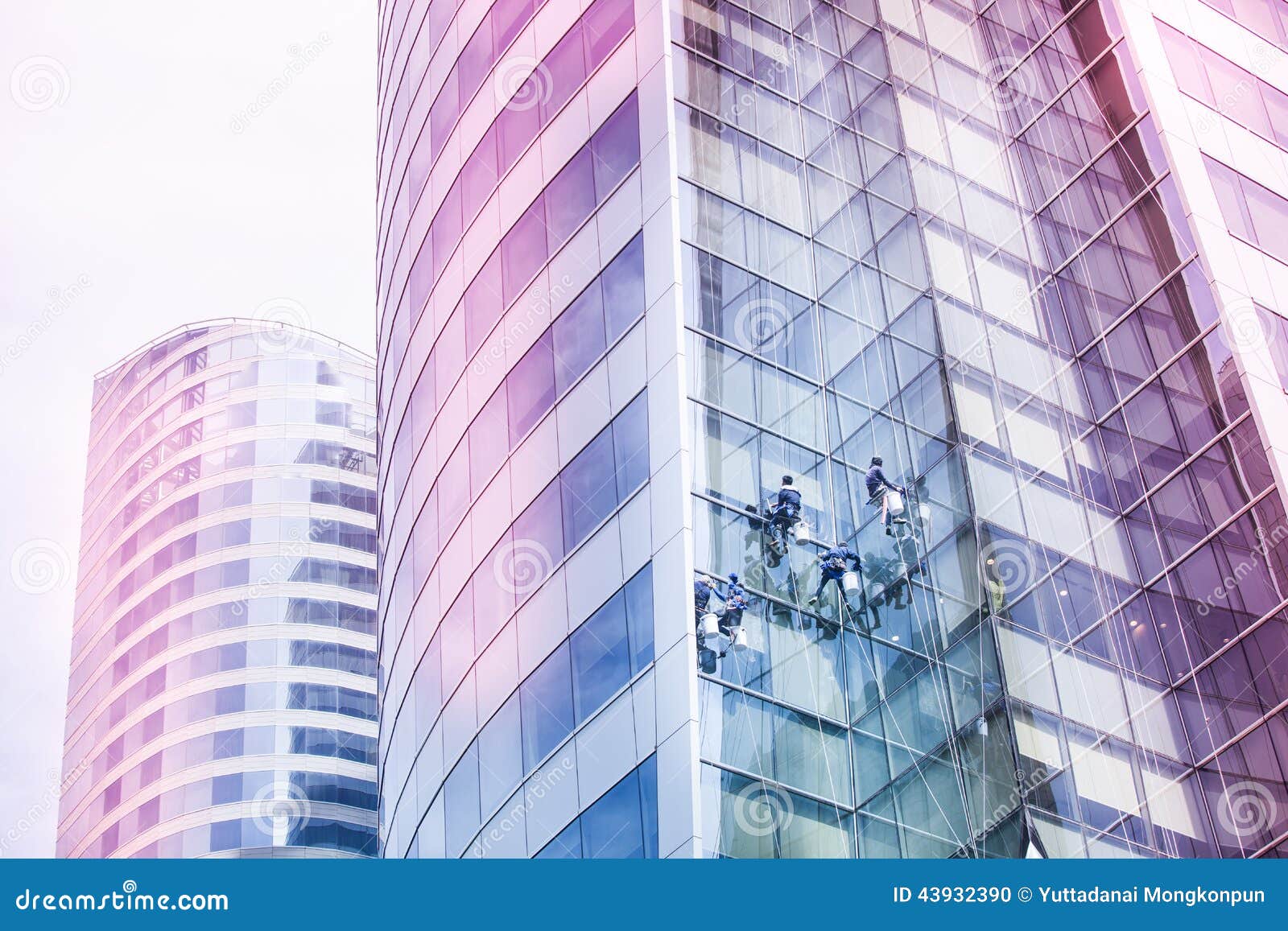 Worker cleaning high tower stock photo. Image of people - 43932390