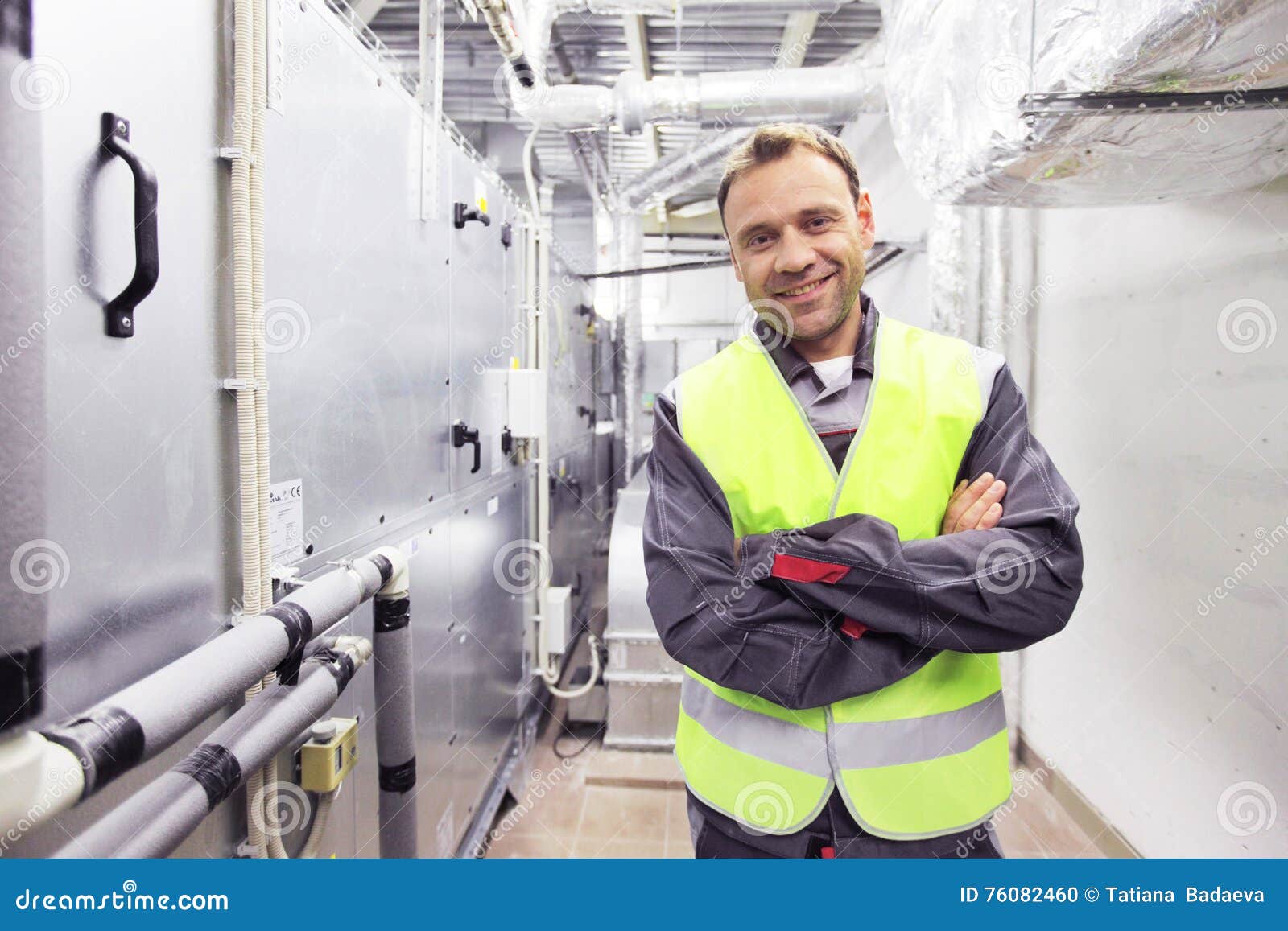 Worker at CNC plant stock photo. Image of examining, inspect - 76082460