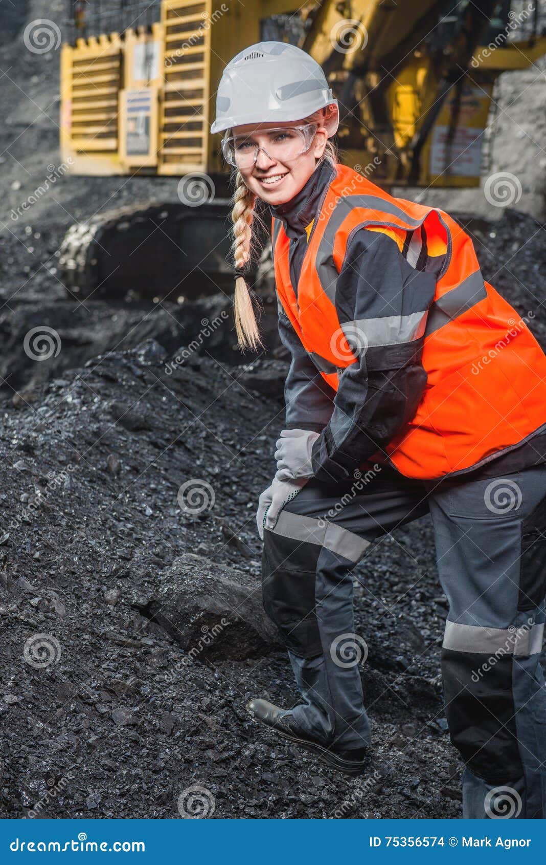 Worker with Coal in the Hands Stock Photo - Image of extracted, hard ...