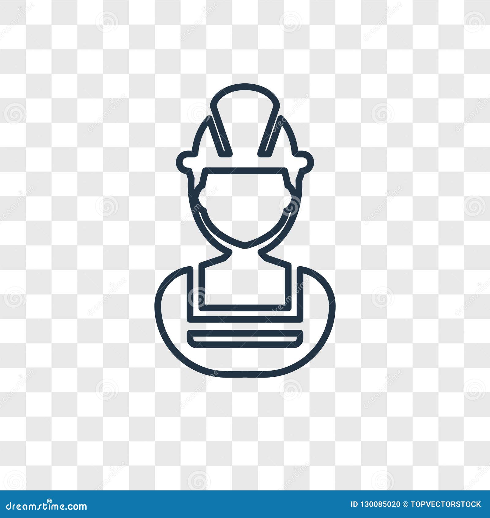 Worker Concept Vector Linear Icon Isolated on Transparent Background ...