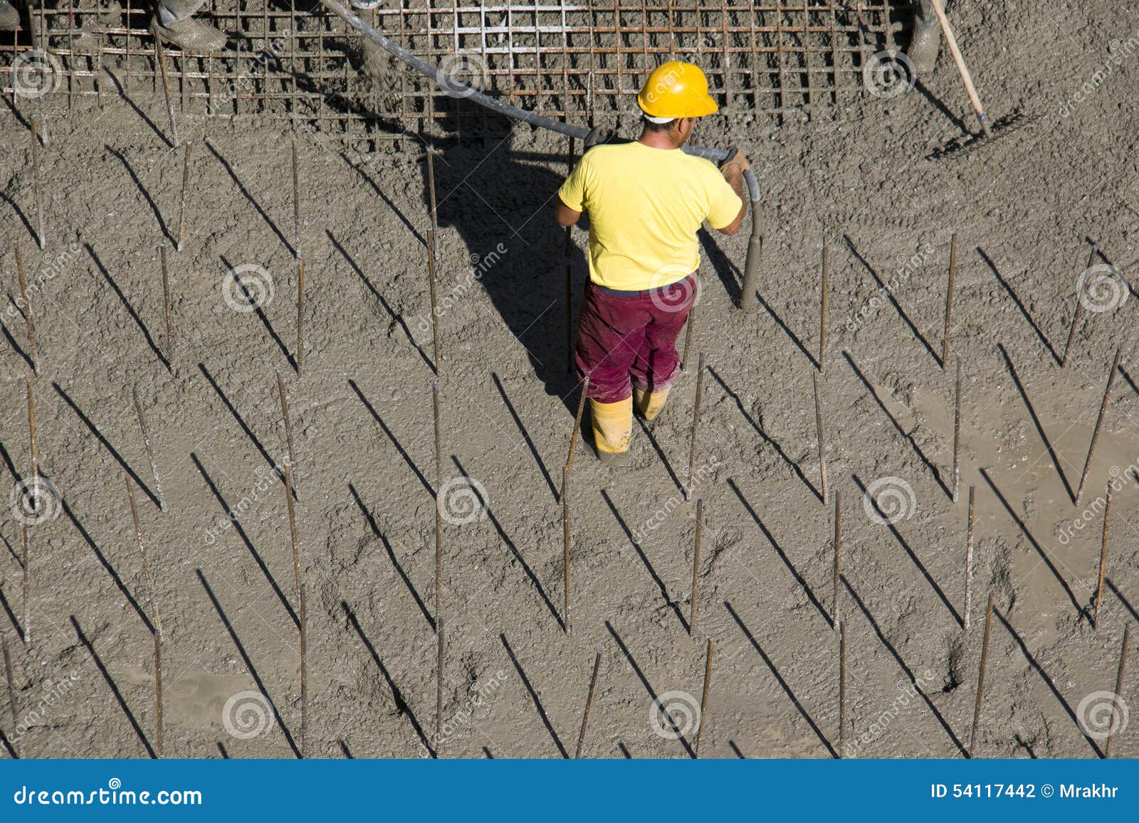 Worker on Concrete Background Editorial Photography - Image of fittings ...
