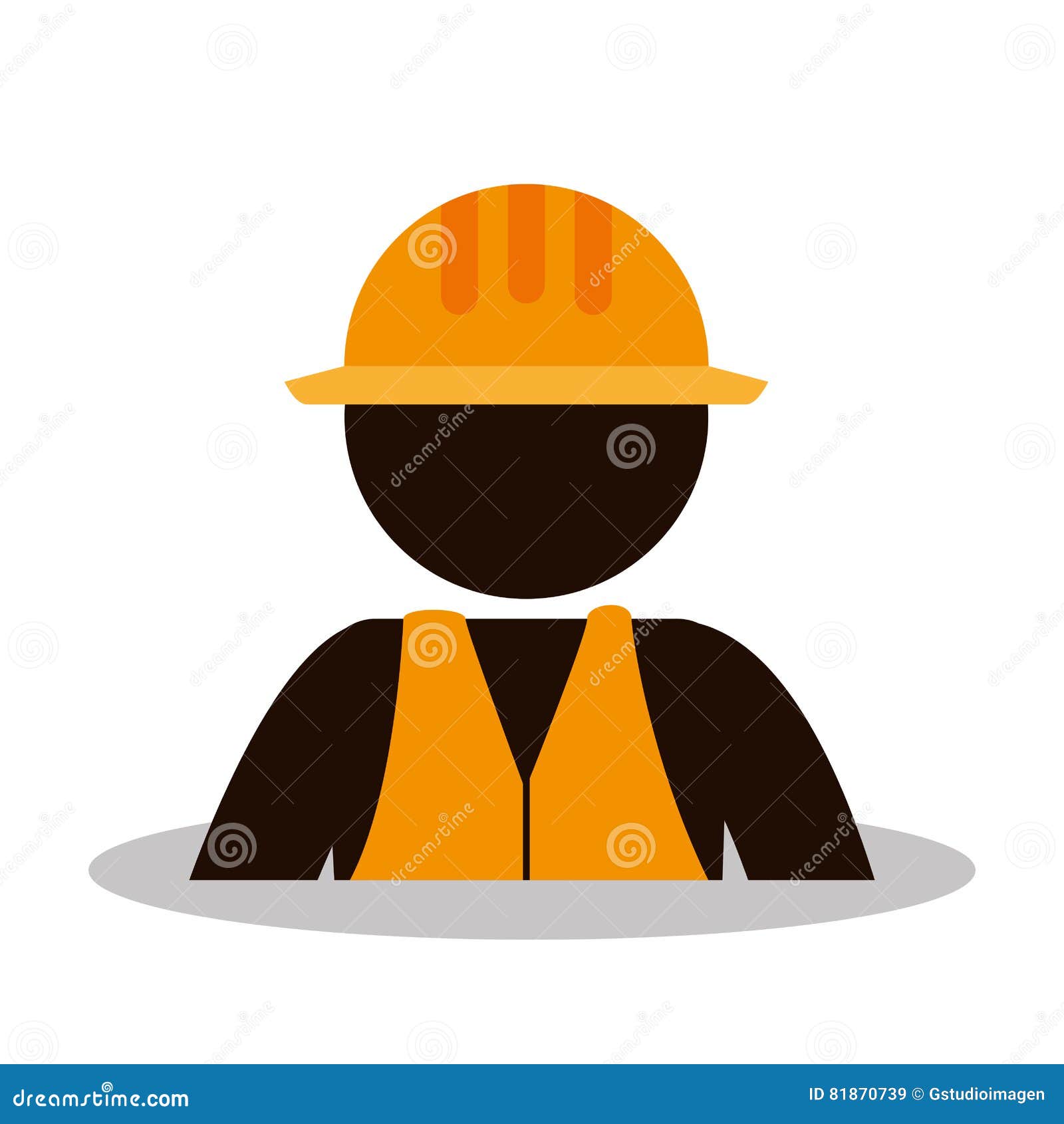Worker Construction Avatar Icon Stock Vector - Illustration of ...