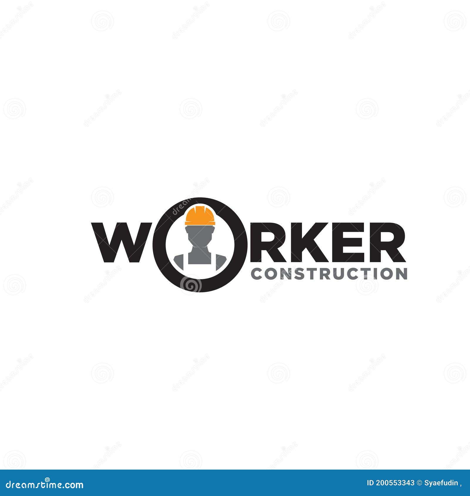 Worker Construction Logo Designs Vector for Company Logo Stock Vector ...
