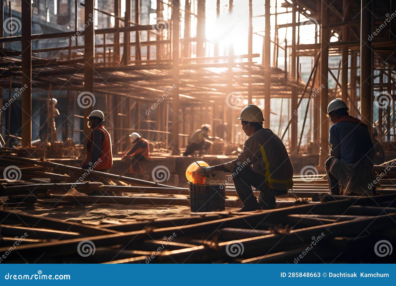 Worker in the Construction Site Ai Generated Labor Dar Stock ...