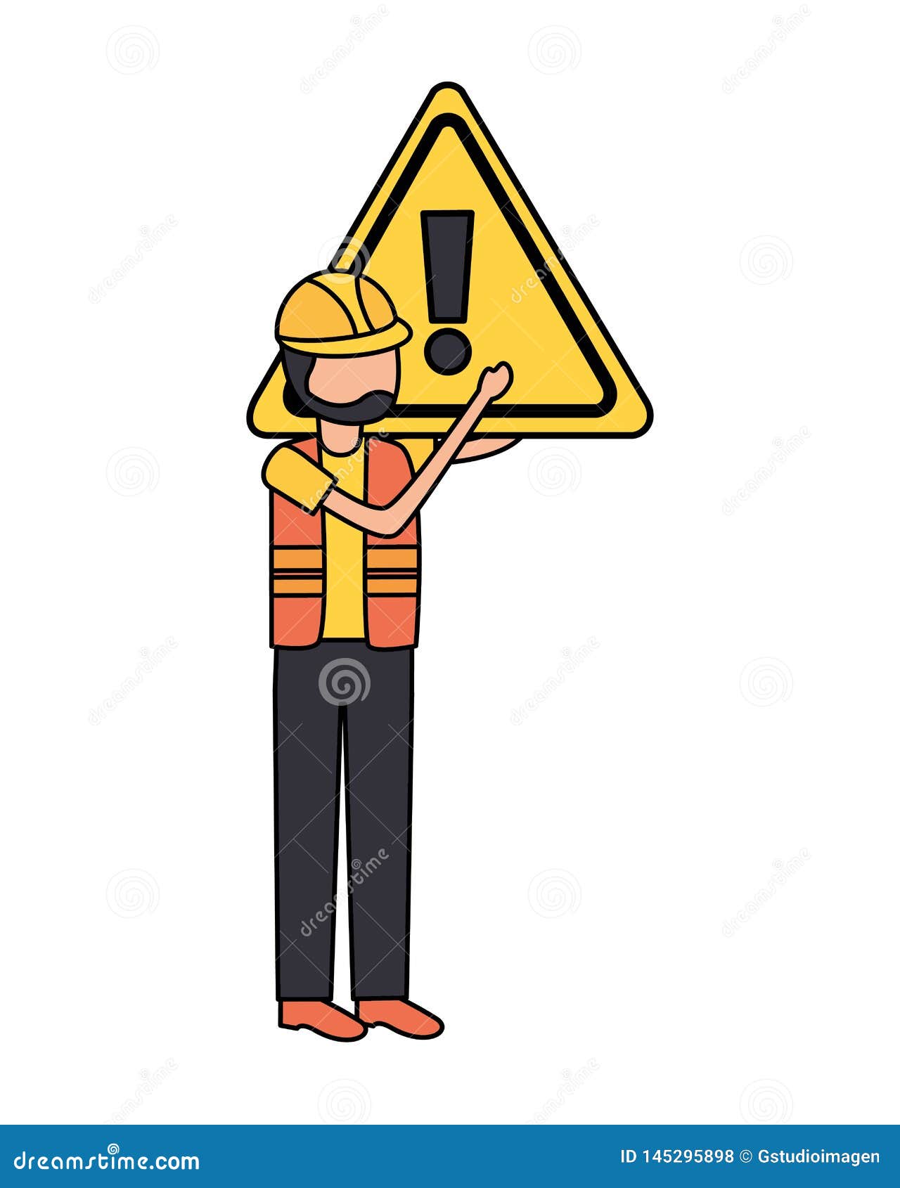 Worker construction tool stock vector. Illustration of warning - 145295898