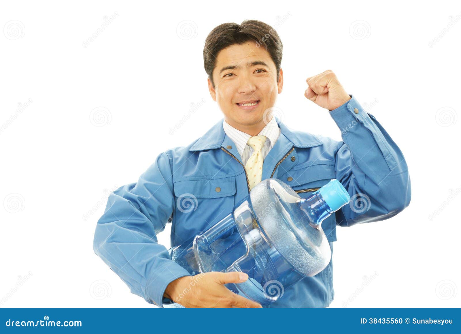 Worker with a Container of Water Stock Photo - Image of beverage ...