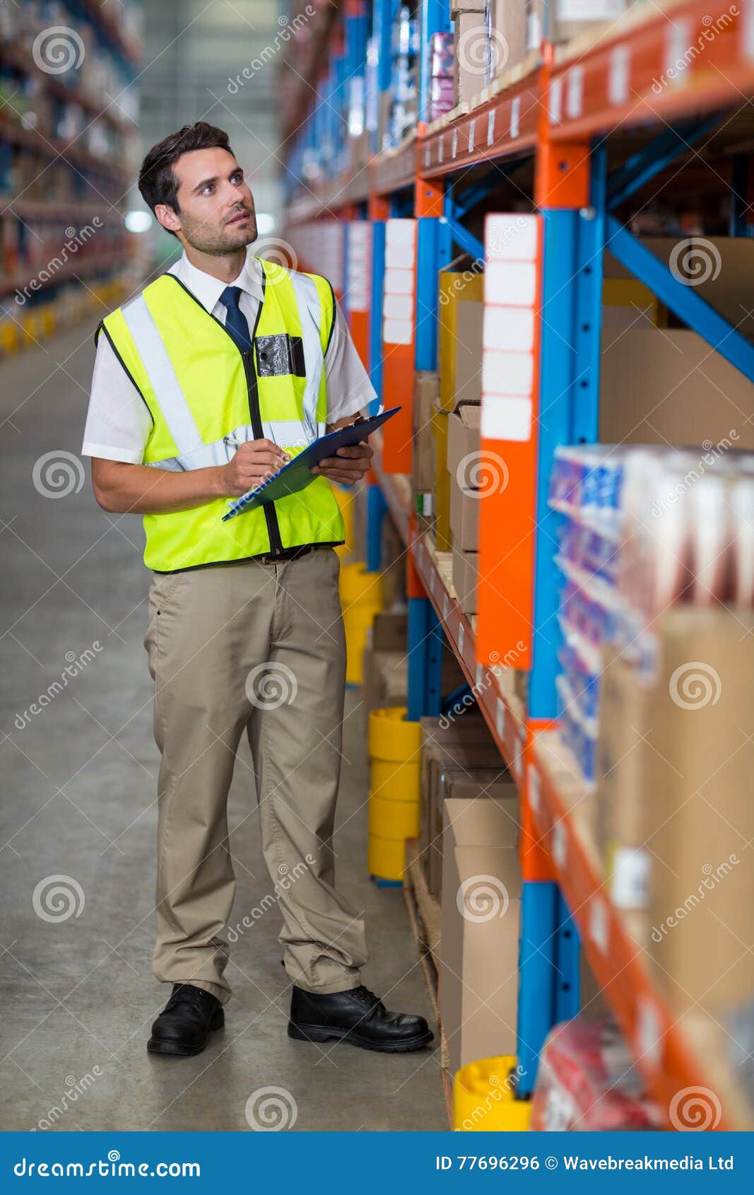 Worker controlling stocks stock photo. Image of male - 77696296