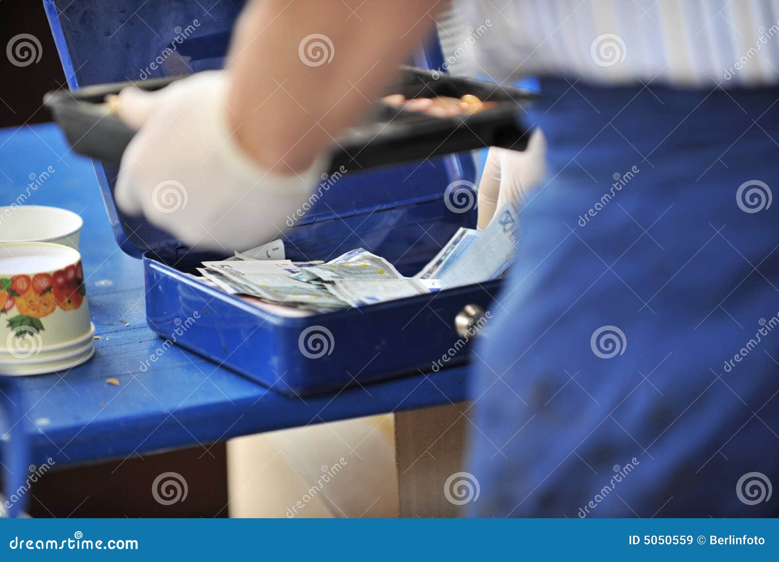 Worker Counting Money stock image. Image of business, banking - 5050559