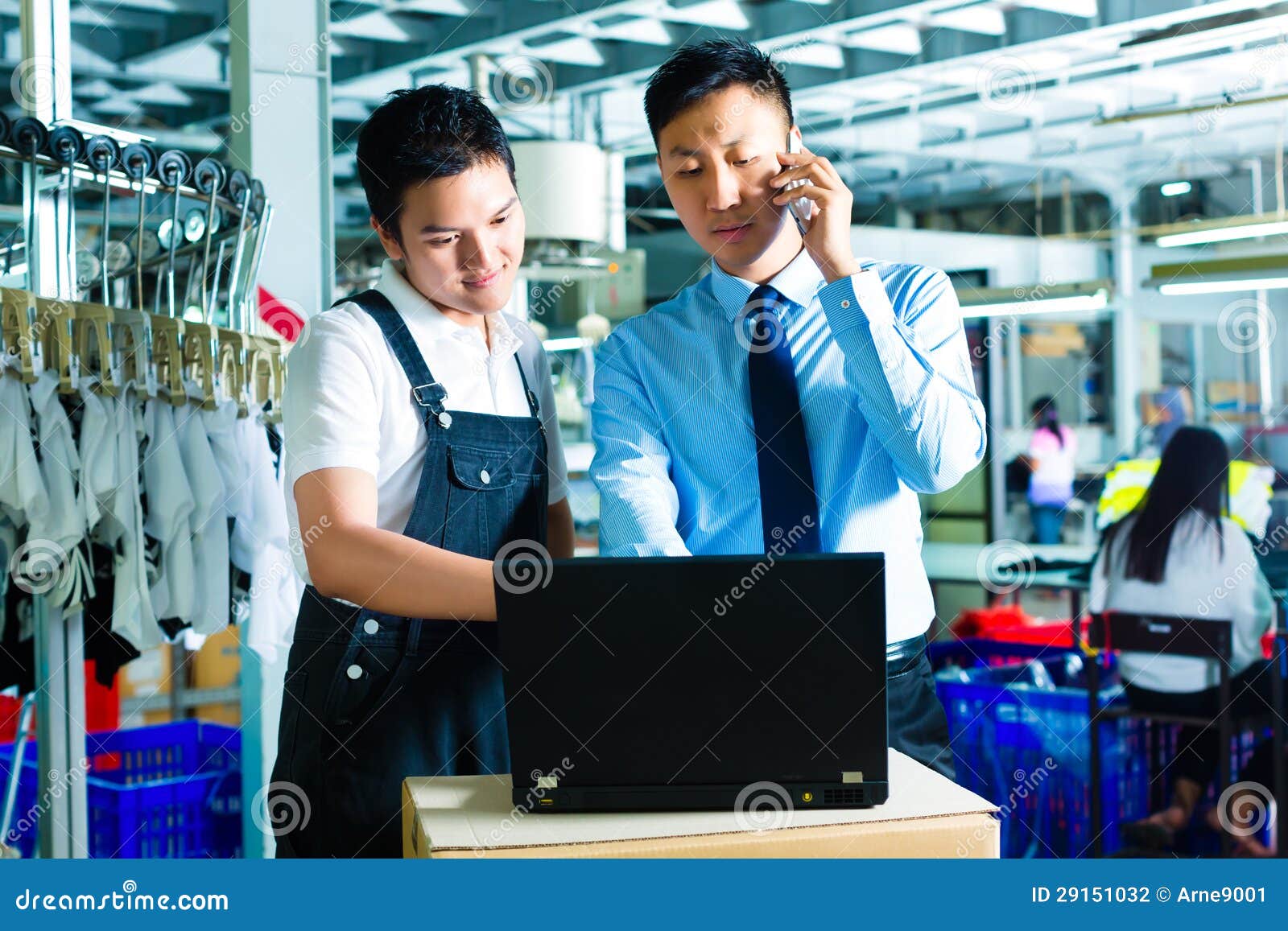 Worker and Customer Service of a Factory Stock Photo - Image of asians ...