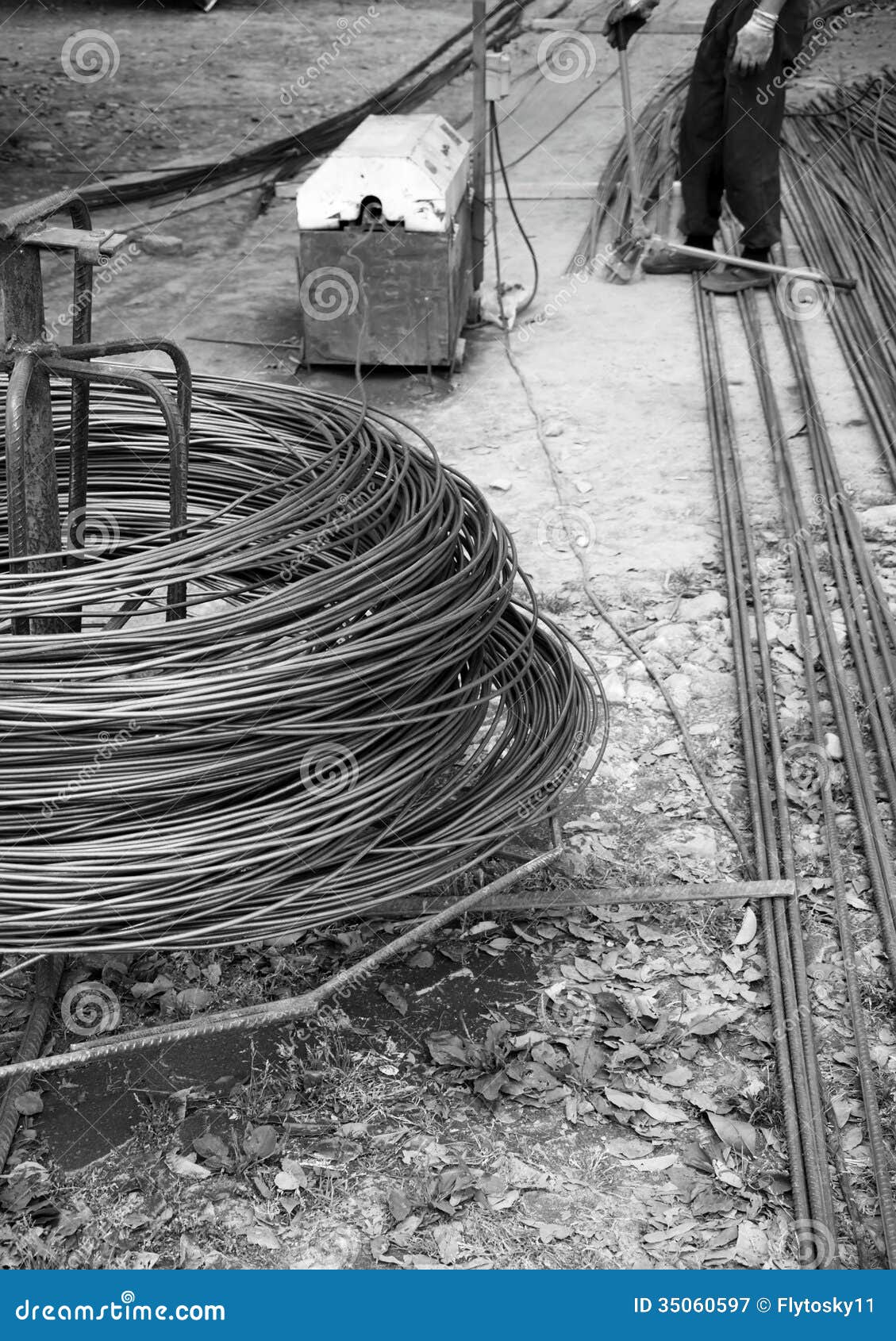 Worker Cut Steel with Iron Scissors Stock Image - Image of iron, metal ...