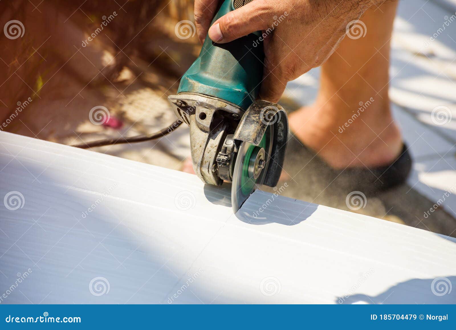 Cutting Ceiling Skirting In Miter Box Stock Photo | CartoonDealer.com ...