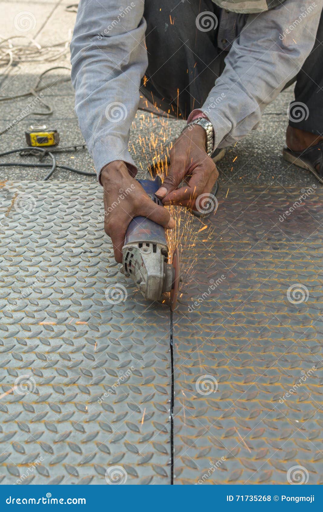 Worker cutting a metal stock photo. Image of mechanic - 71735268