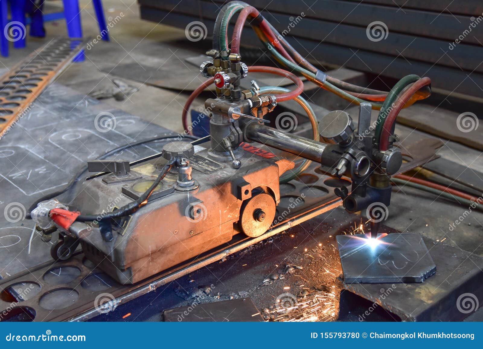 Gas Cutting Machine stock photo. Image of equipment - 155793780