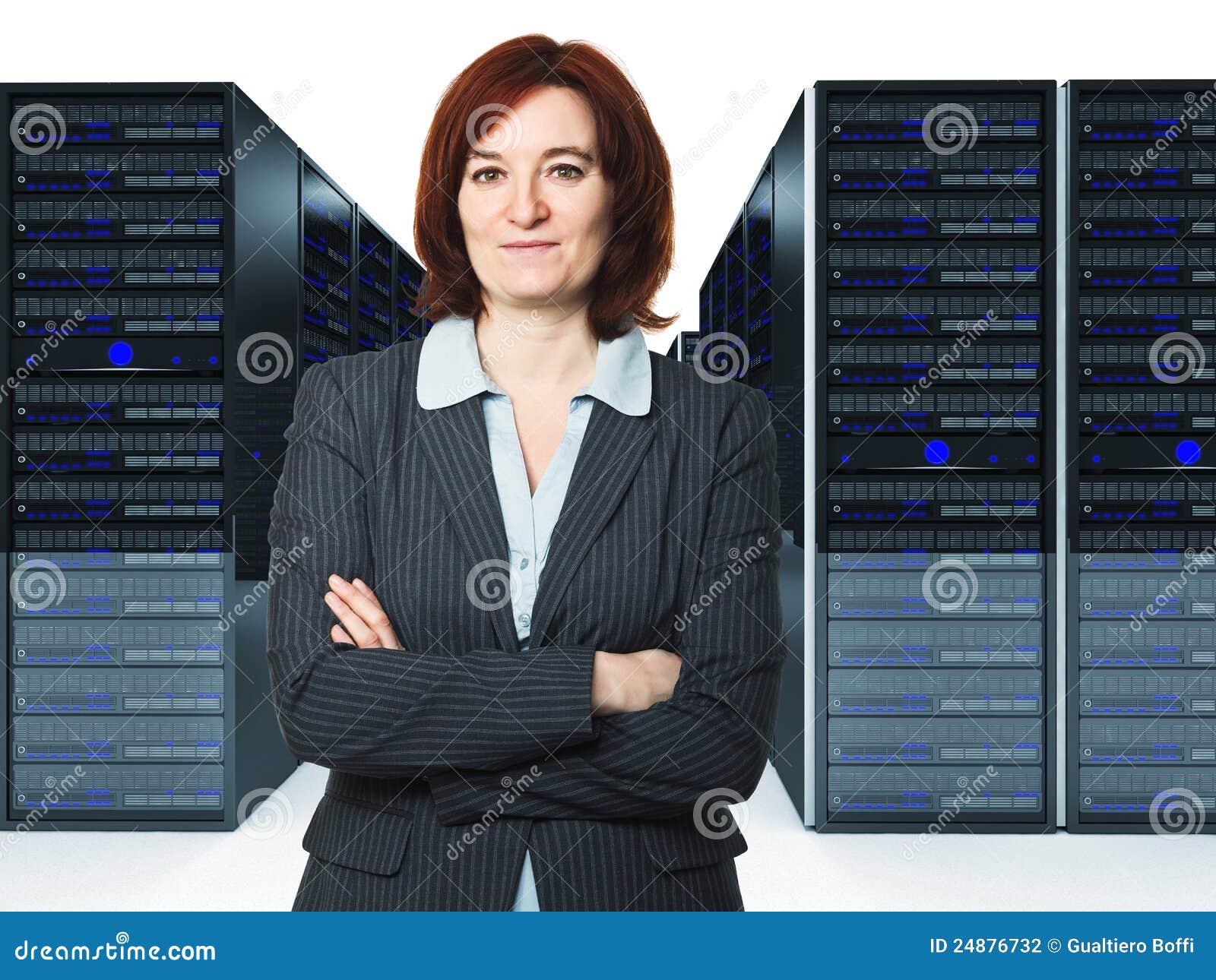 Worker in datacenter stock photo. Image of connectivity - 24876732