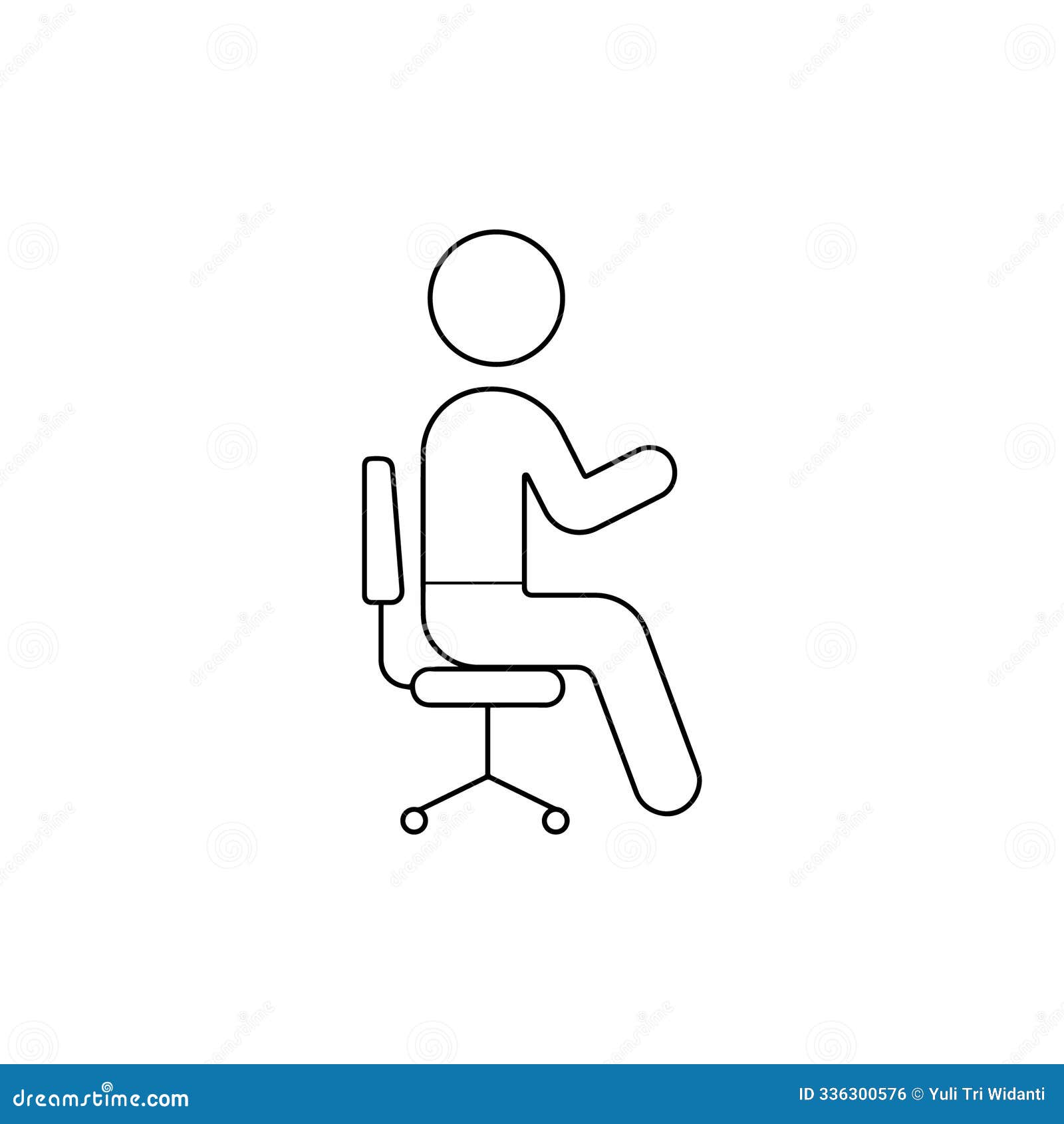 Worker at Desk Icon, S Illustration Stock Illustration - Illustration ...