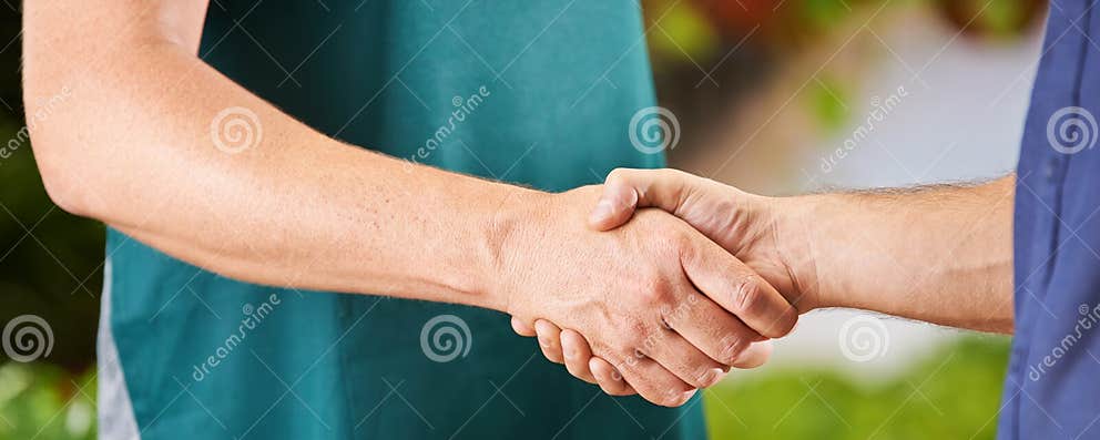 Worker Doing Welcome Shakehands Stock Photo - Image of consultation ...