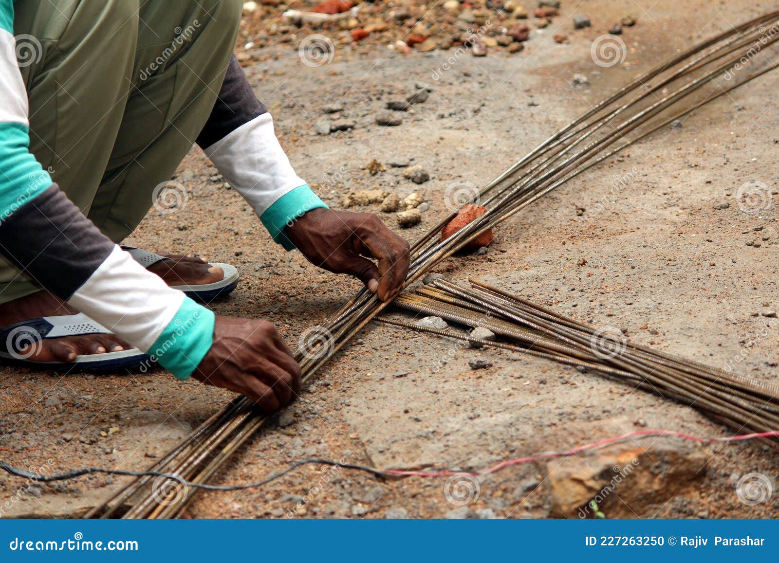 A Worker Doing Work on Construction Site Stock Photo - Image of site ...