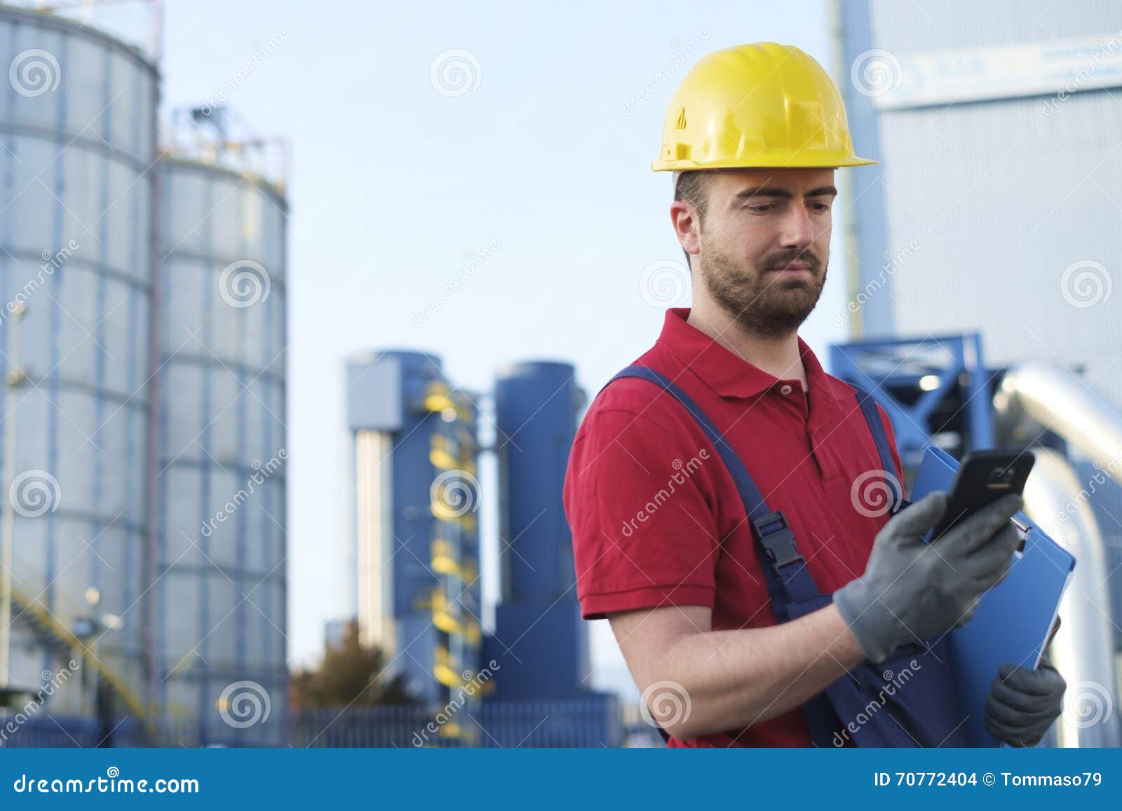 Worker Dressed in Safety Overalls Stock Photo - Image of overalls ...