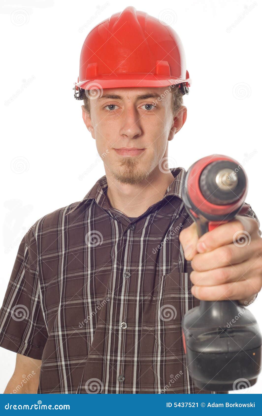 Worker With Drill Picture. Image: 5437521