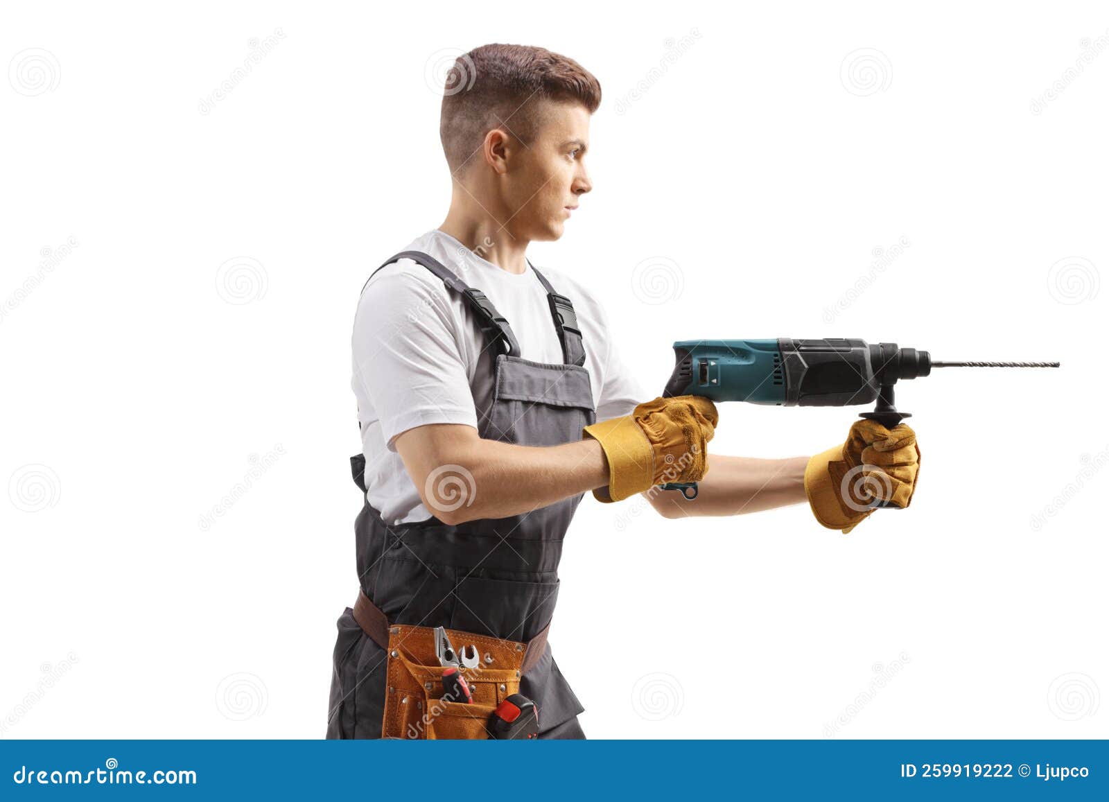 Worker Drilling with a Drill Machine Stock Photo - Image of foreman ...