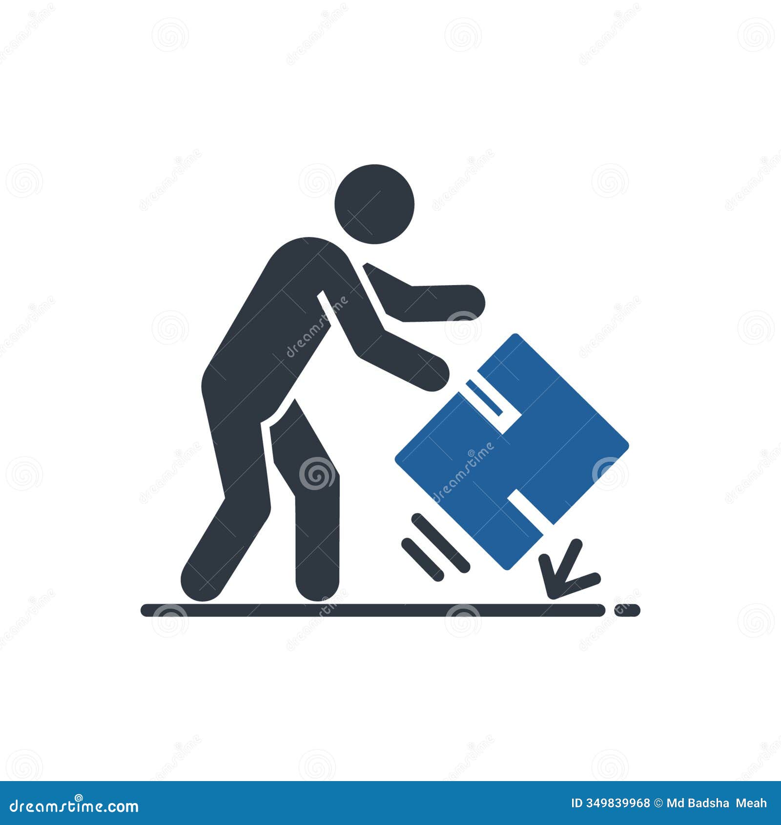 Worker Dropping Parcel Icon Stock Vector - Illustration of parcel ...