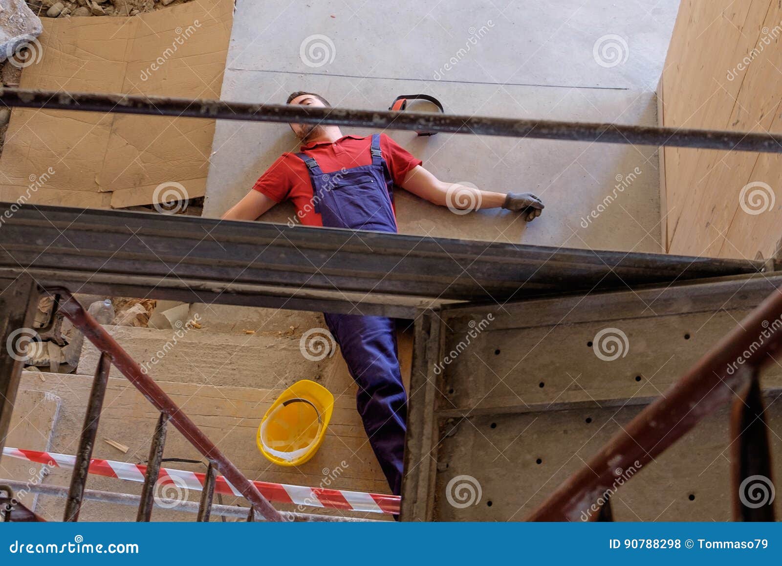 Worker in a Faint after on-the-job Injury Stock Photo - Image of hurt ...