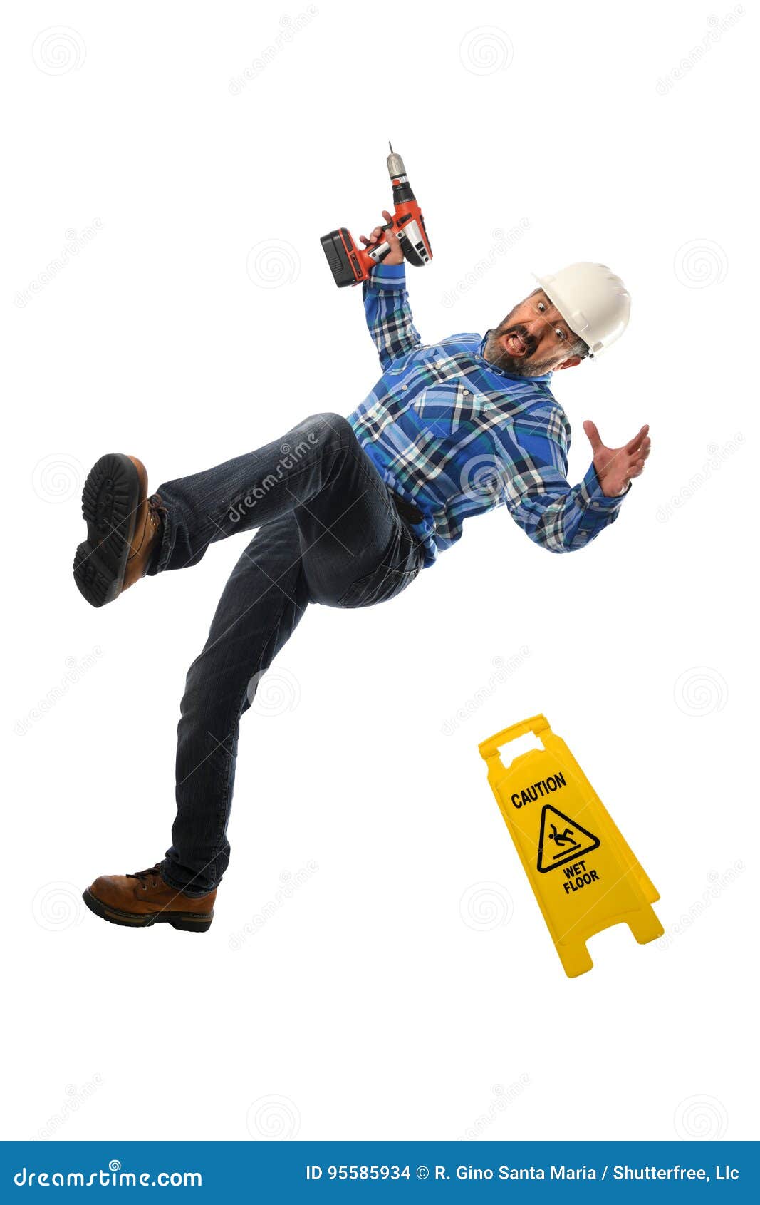 Worker Falling Down stock photo. Image of slipping, danger - 95585934 Worker Falling Down stock photo. Image of slipping, danger - 95585934