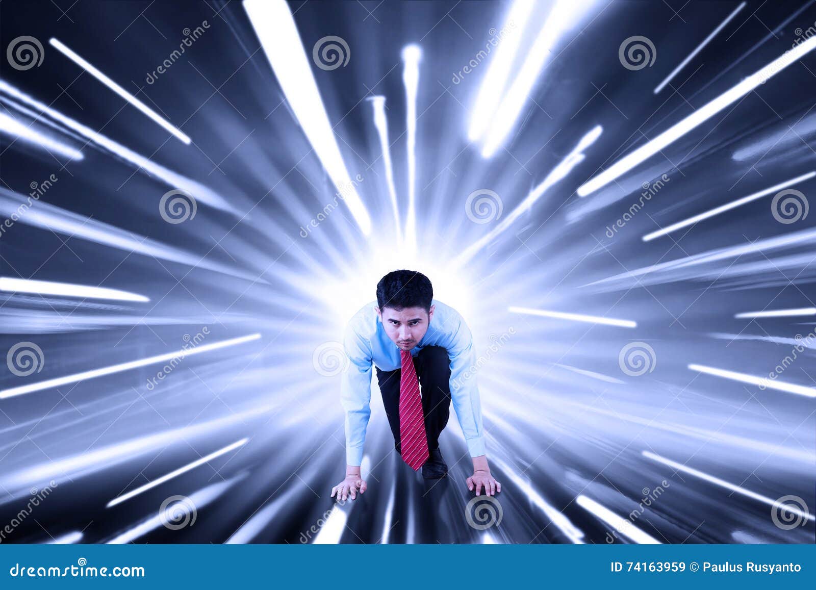 Worker and Fast Motion Blur Background Stock Image - Image of bright ...