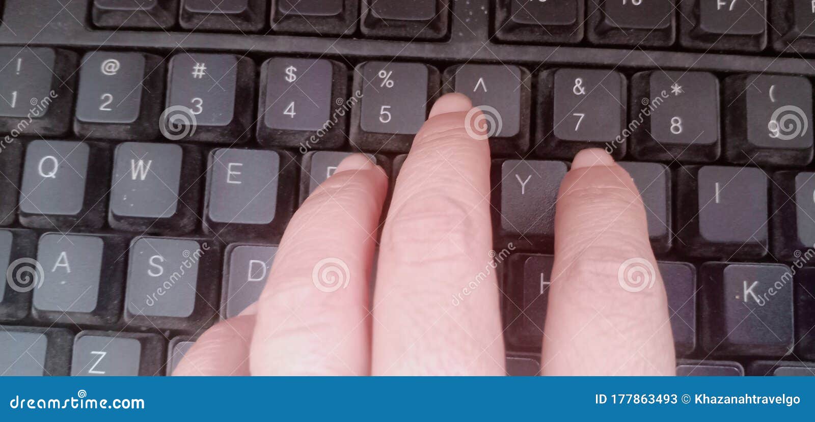 Worker Finger Typing on Keyboard Stock Image - Image of nice, worker ...