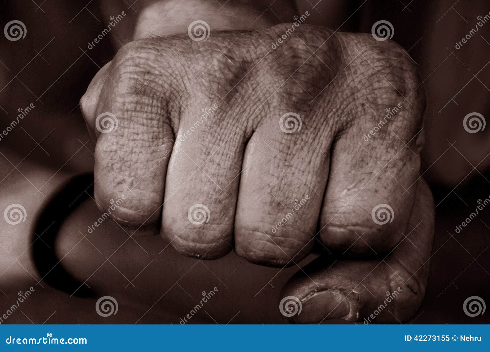 Worker fist stock image. Image of impact, hand, hard - 42273155