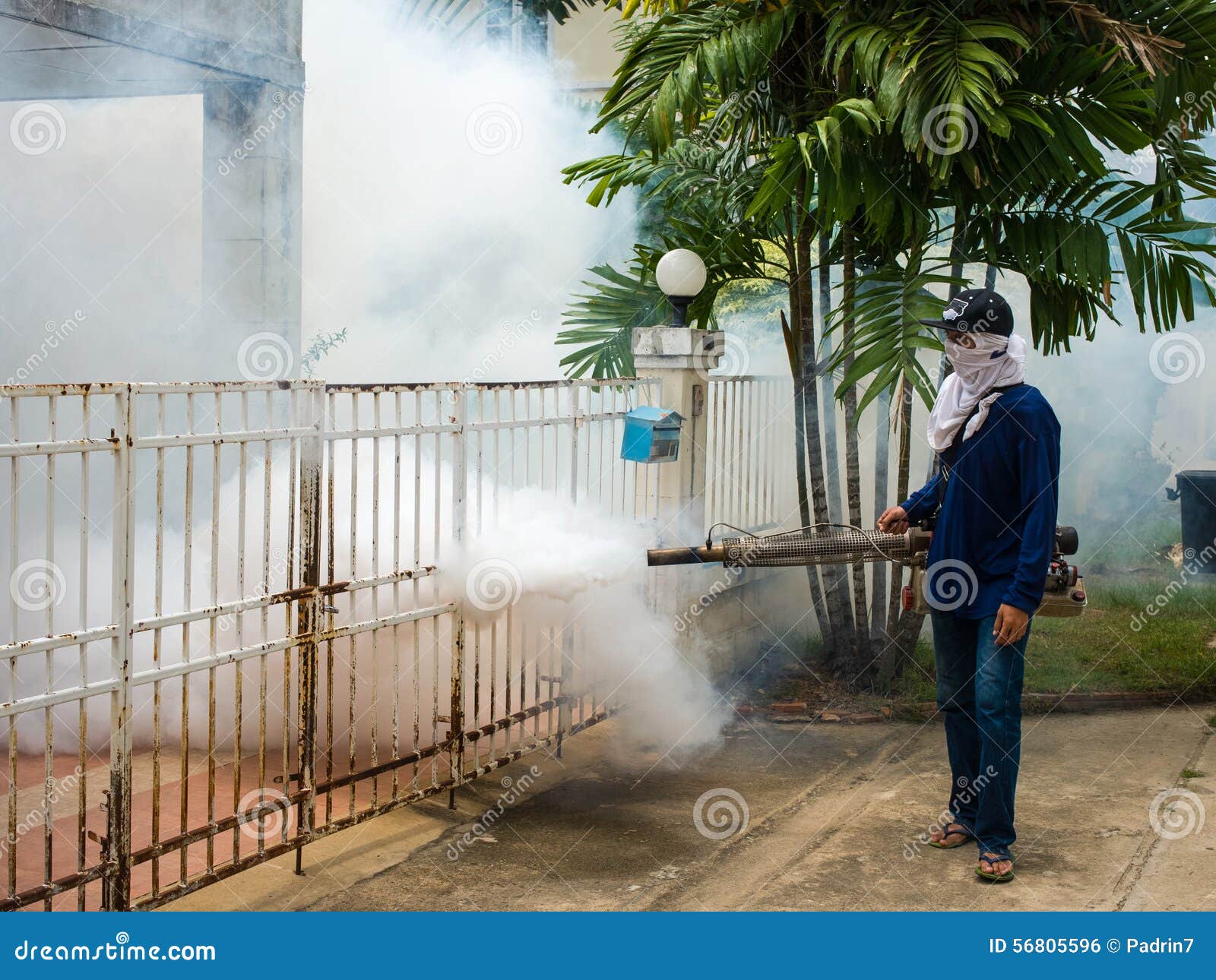 Worker Fogging for Dengue Control Editorial Photo - Image of fogging ...