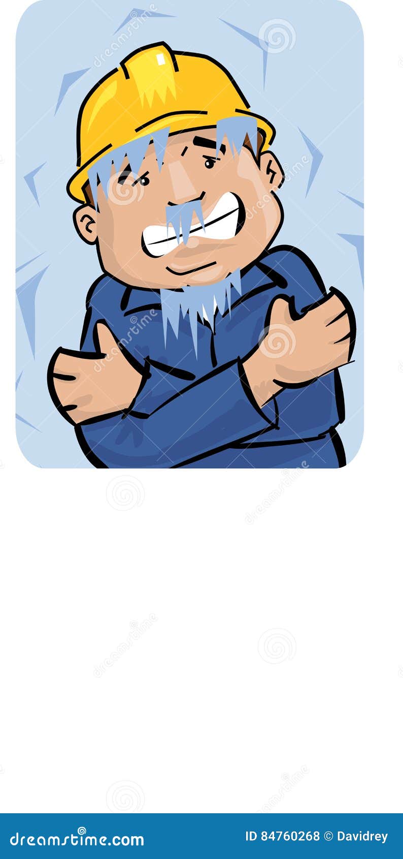 Worker freezing stock illustration. Illustration of trembling - 84760268