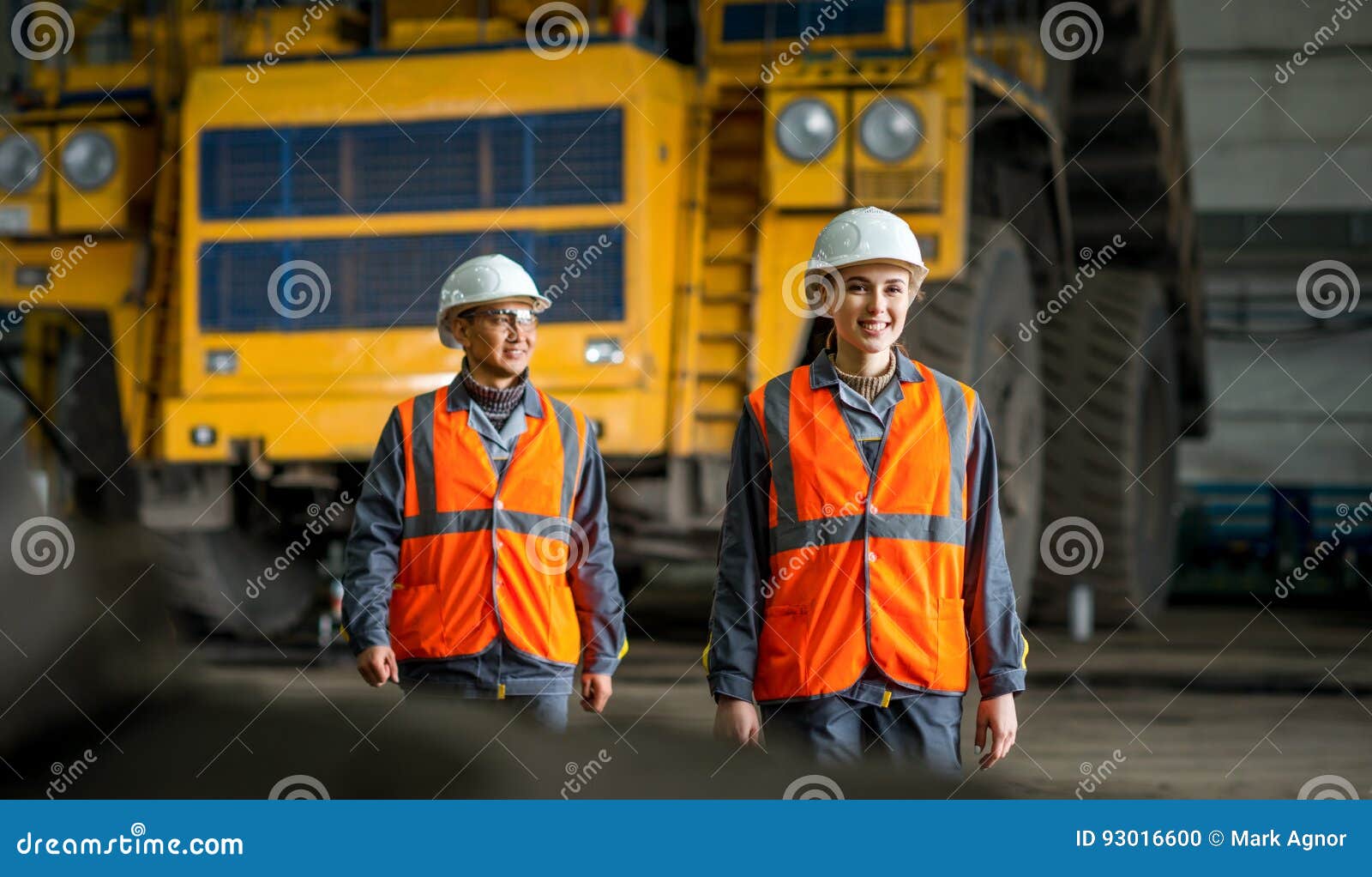 Worker in Front of a Bug Truck Stock Photo - Image of manufacturing ...