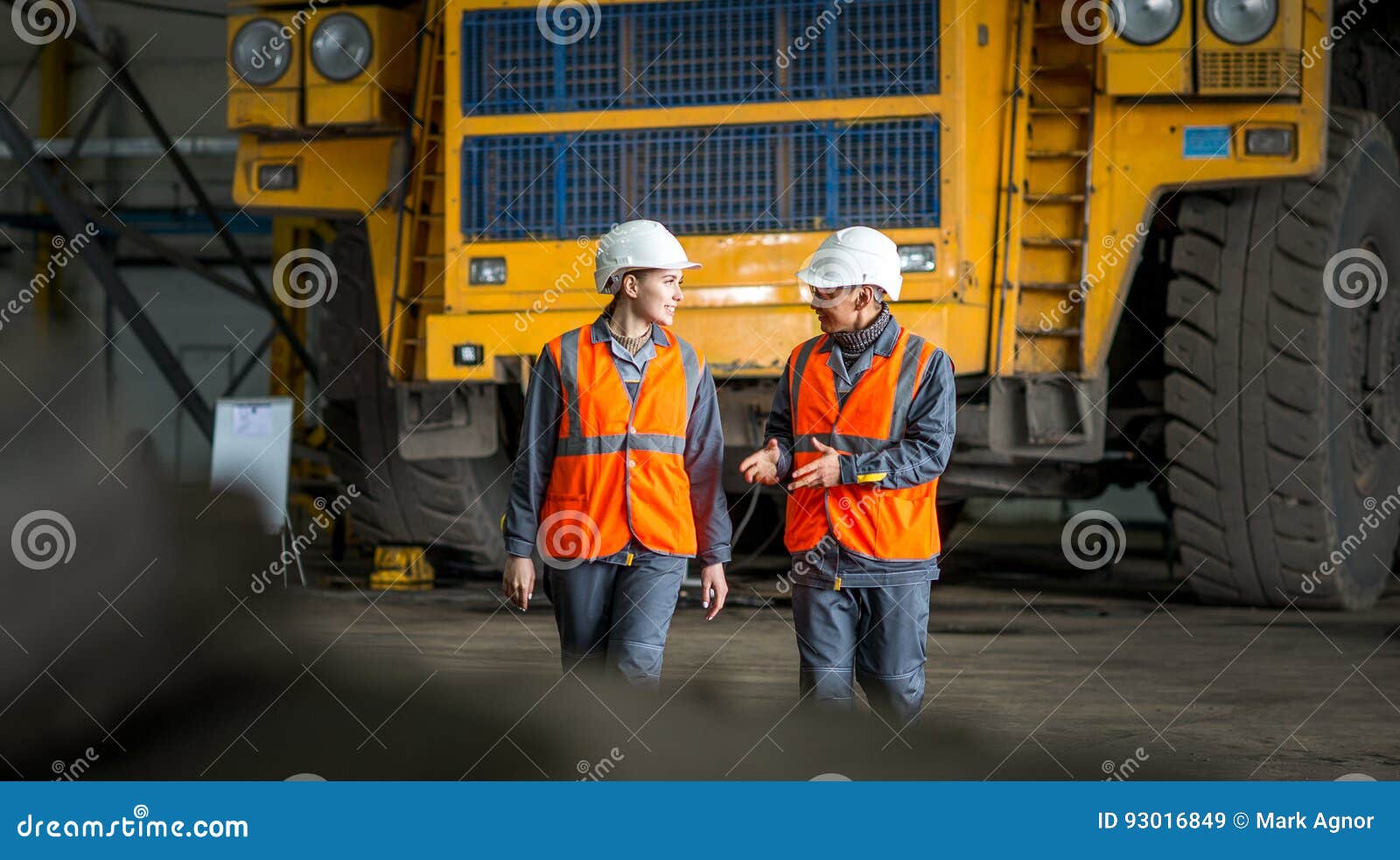 Worker in Front of a Bug Truck Stock Image - Image of machinery, open ...
