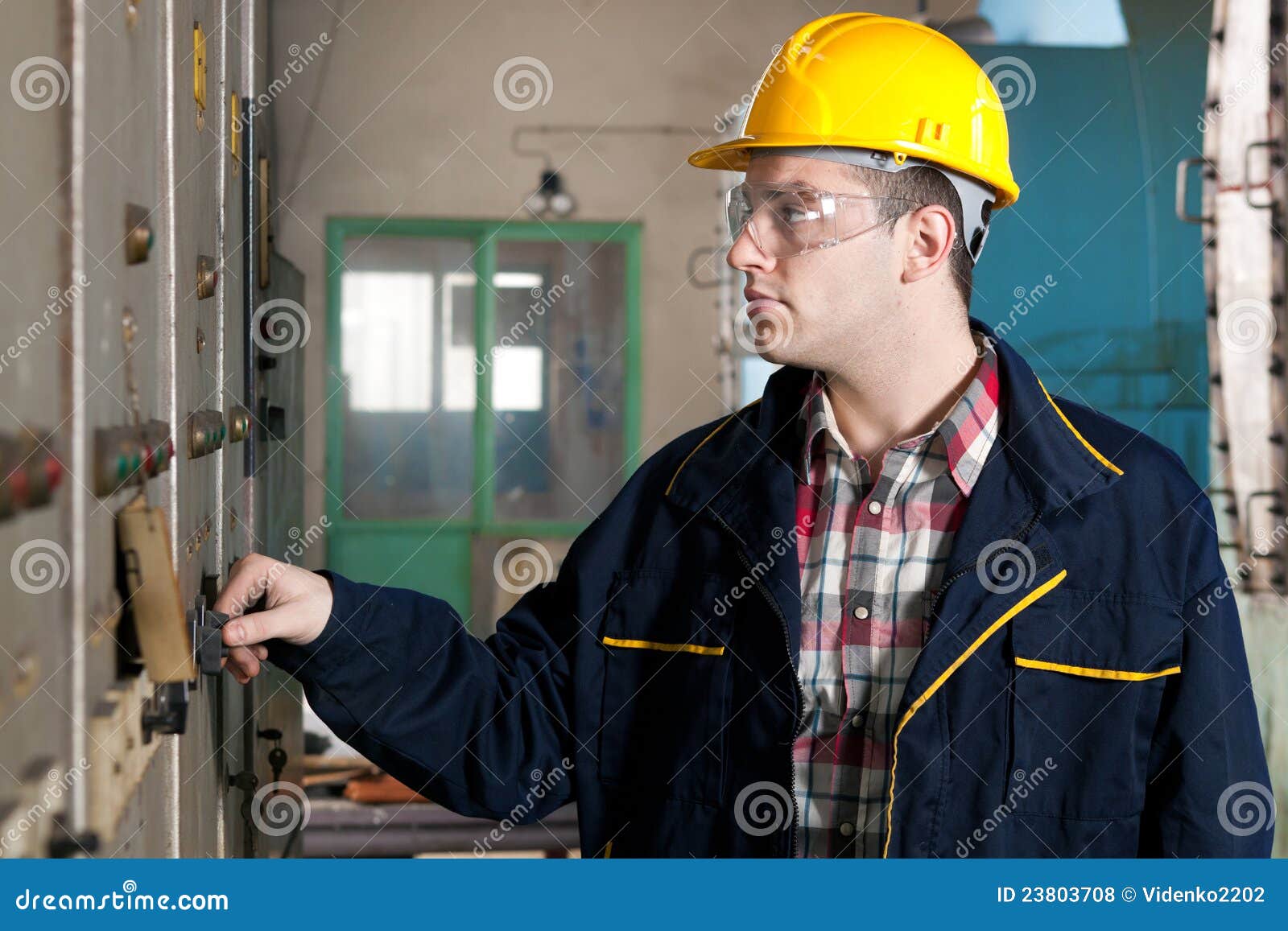 Worker in Front of the Dashboard Stock Photo - Image of engineer ...