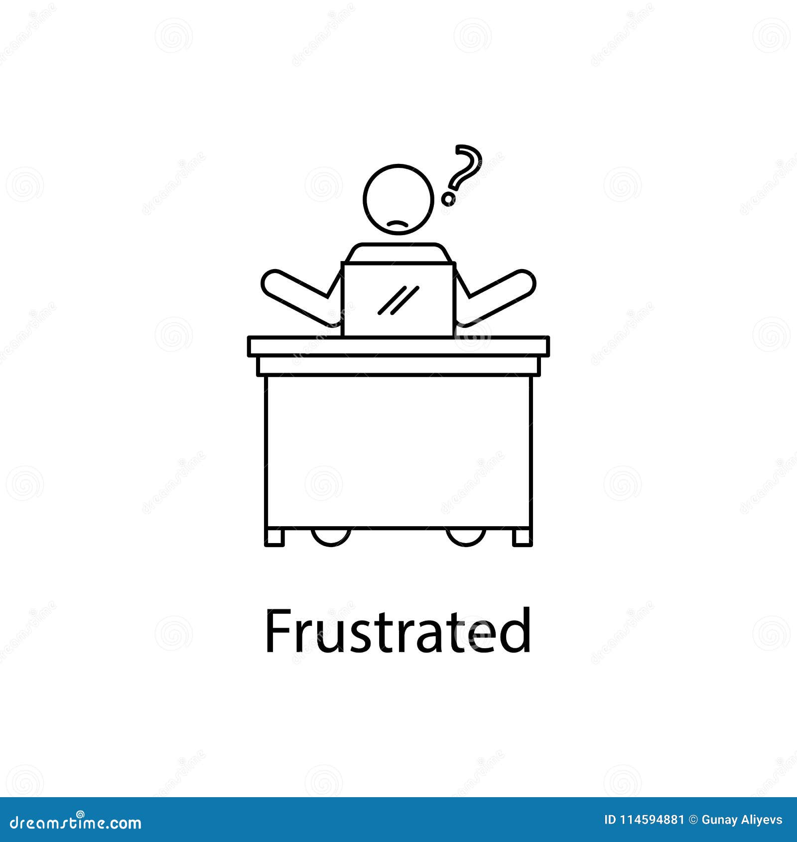 Worker Frustrated Icon. Element People At The Workplace For Mobile ...