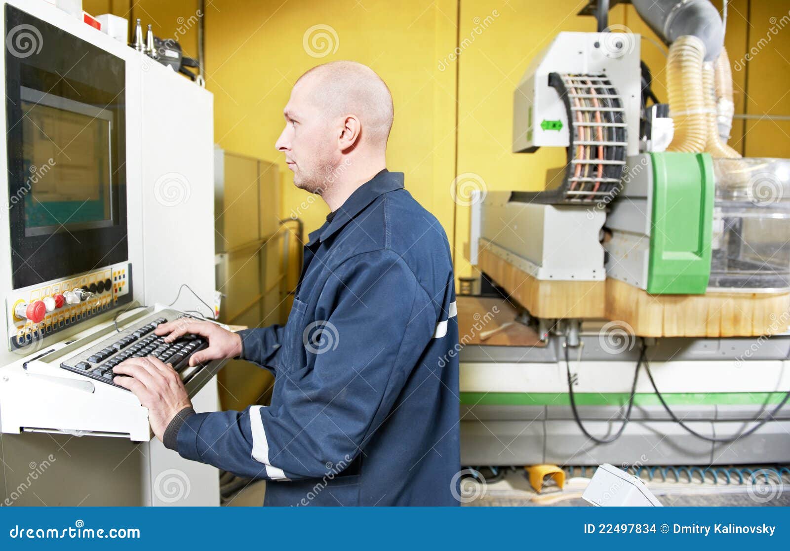 Worker at Furniture Manufacture Workshop Stock Photo - Image of ...