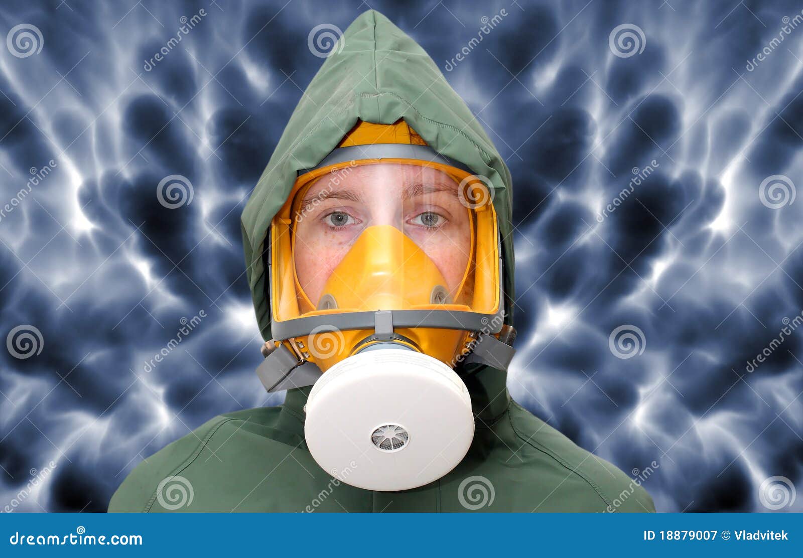 Worker in gas mask. stock image. Image of fire, fumes - 18879007
