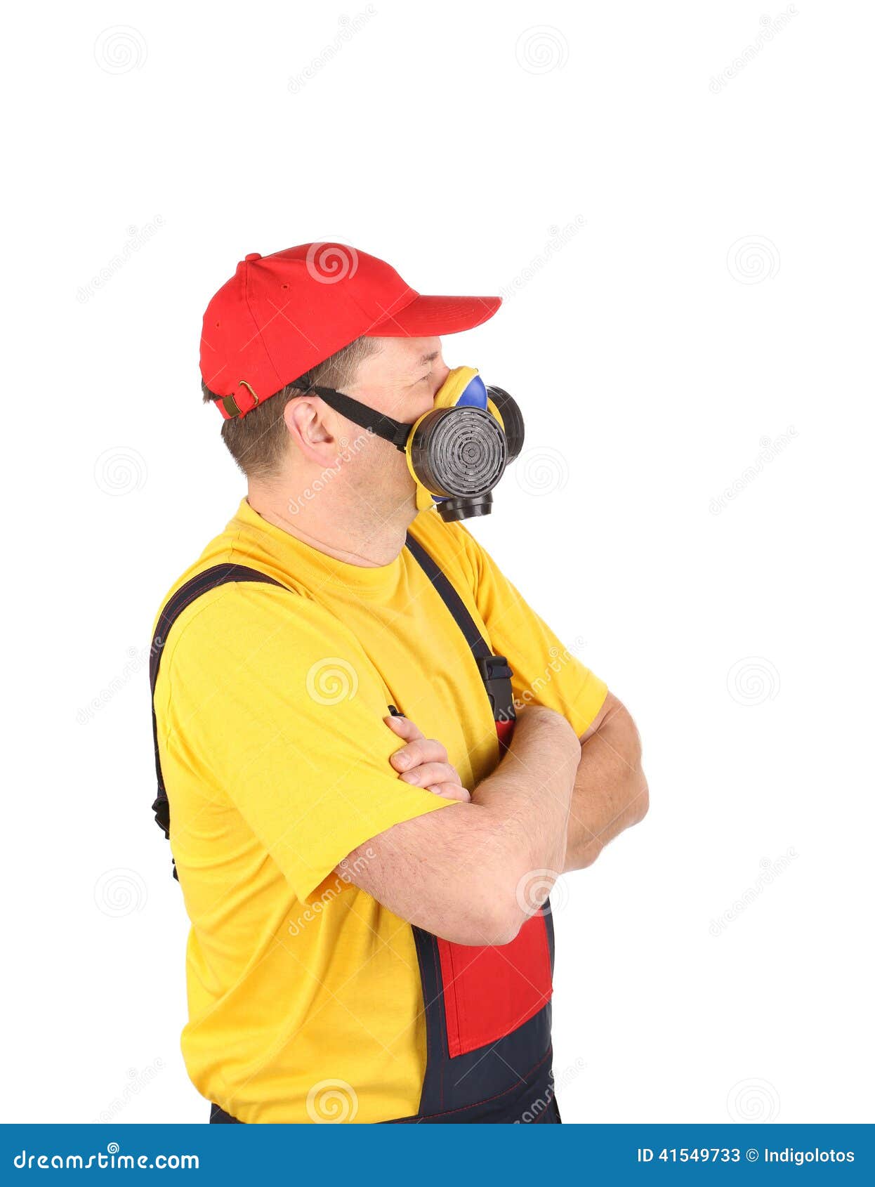 Worker in gas mask. stock image. Image of mask, body - 41549733