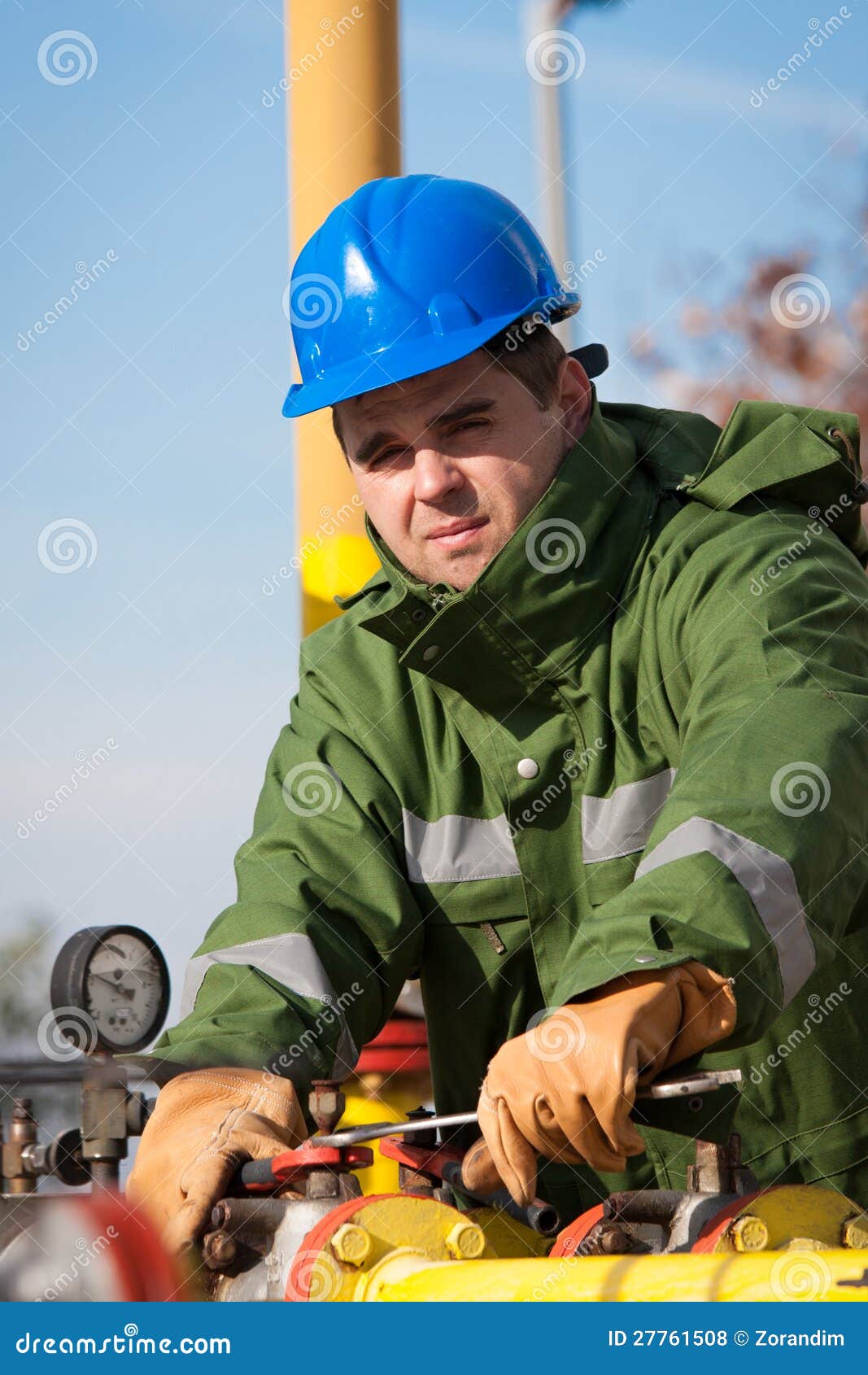 The Worker of the Gas Refinery Stock Photo - Image of fossil, diesel ...