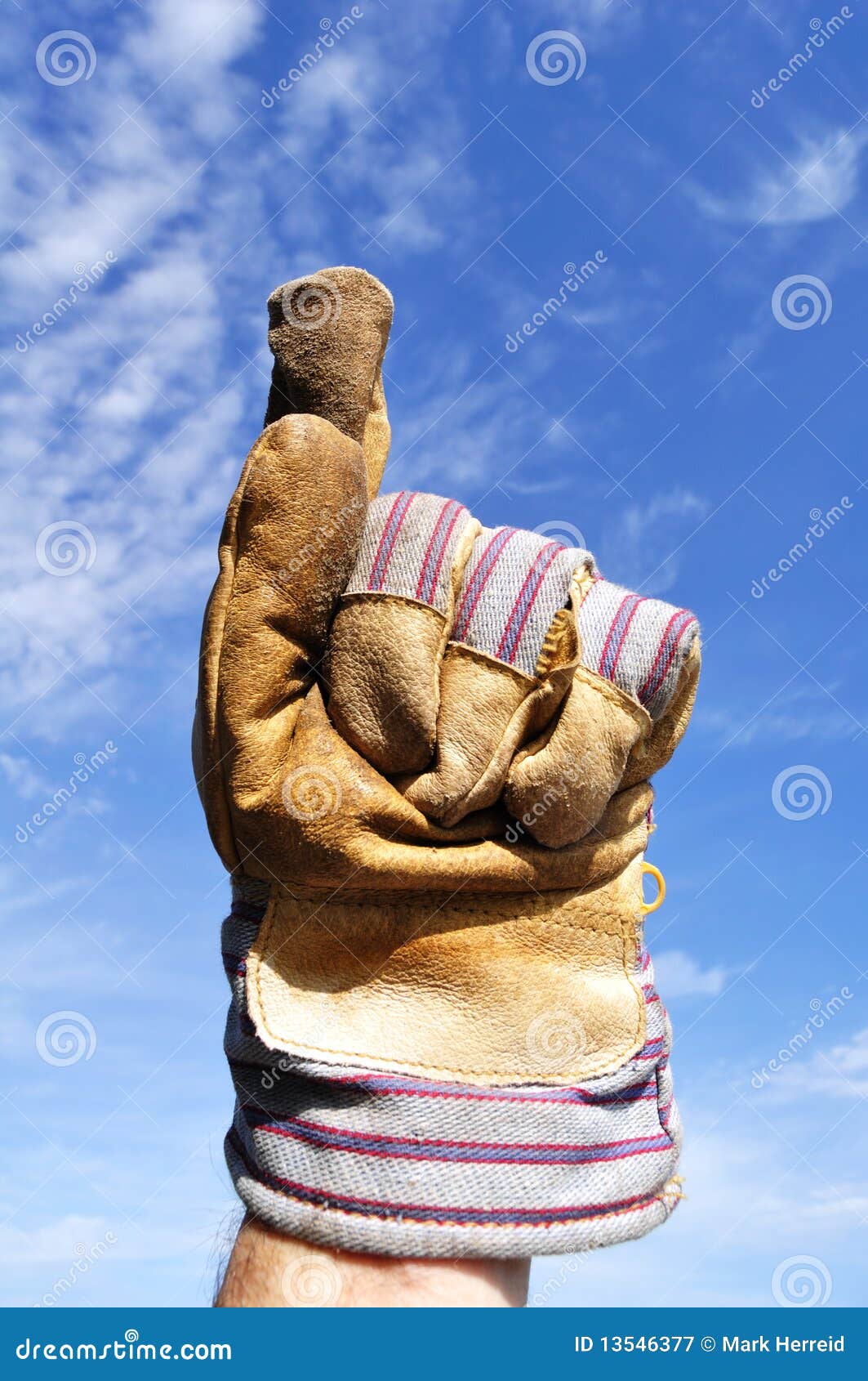 Worker Giving the Number One Sign Stock Image - Image of fingers, hand ...