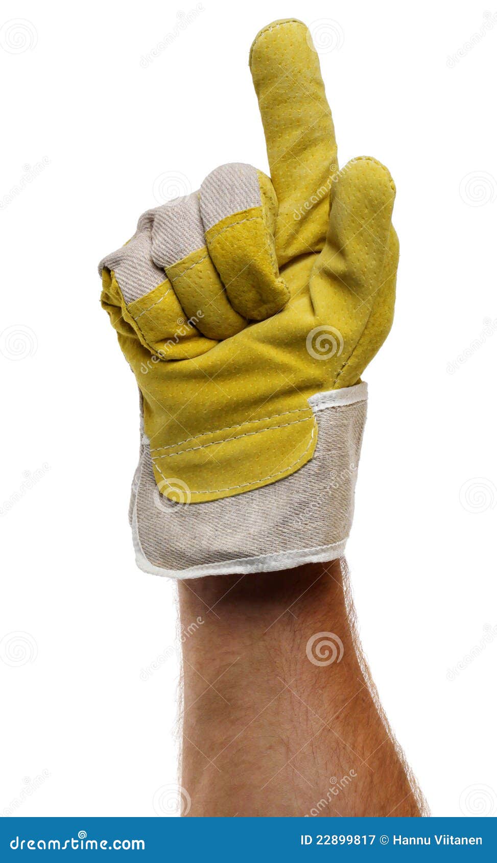 Worker Glove Finger Pointing Up Stock Image - Image of work, male: 22899817