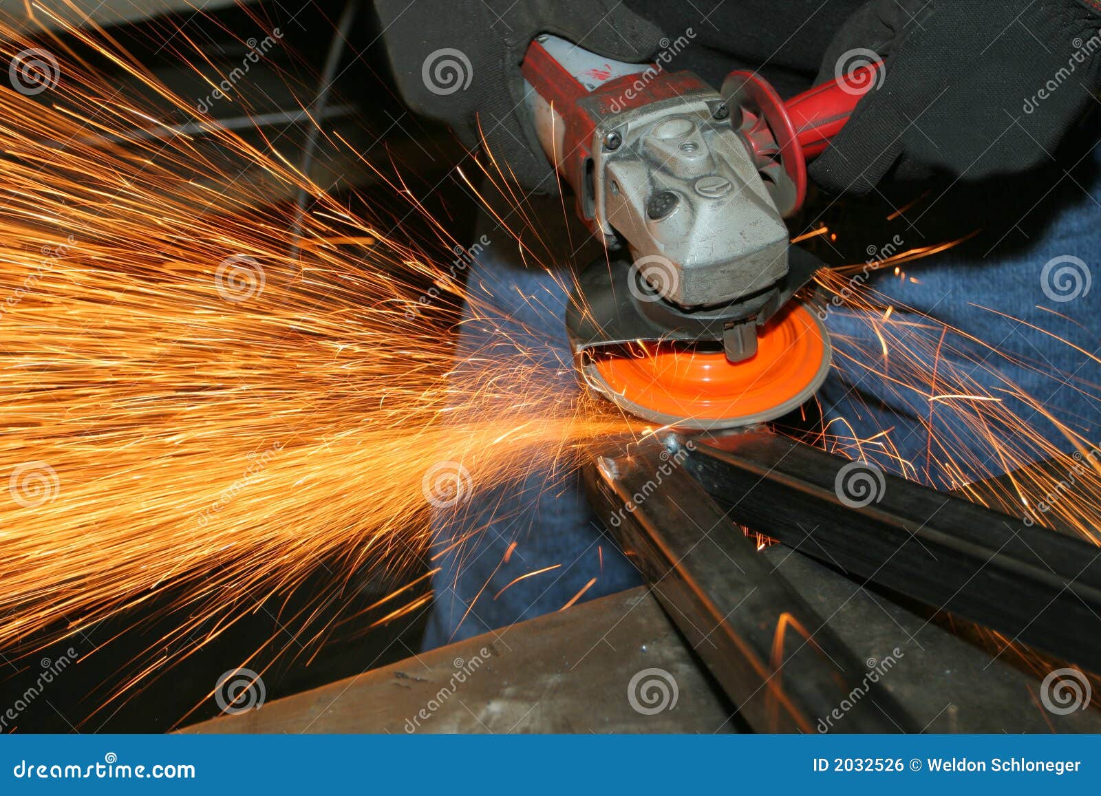 Worker with grinder stock photo. Image of employment, occupation - 2032526